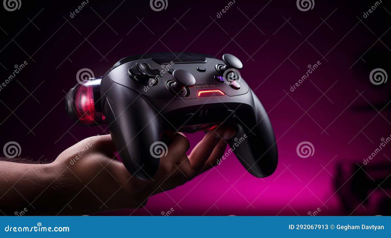 Hand Holding Video Controller, Close-up of Hand Holding Gamepad, Gamer ...