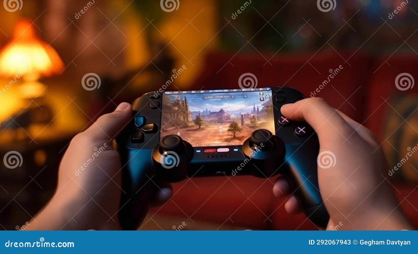 Hand Holding Video Controller, Close-up of Hand Holding Gamepad, Gamer ...