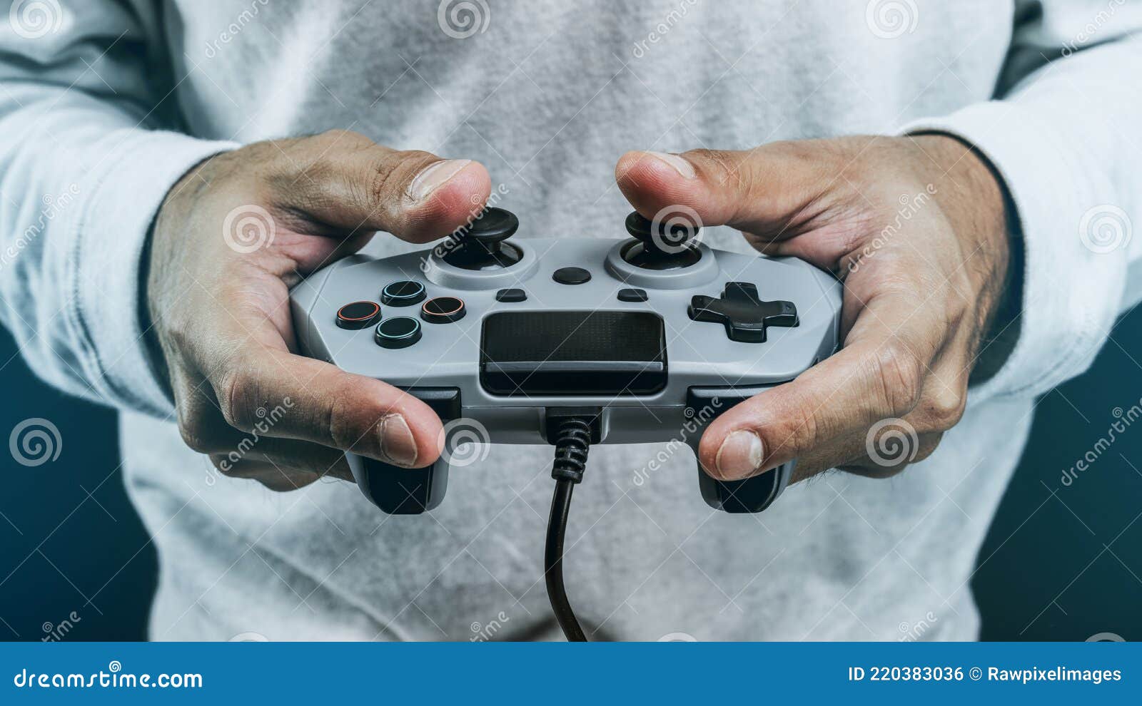 Hand Holding Video Game Controller Stock Photo - Image of gaming ...