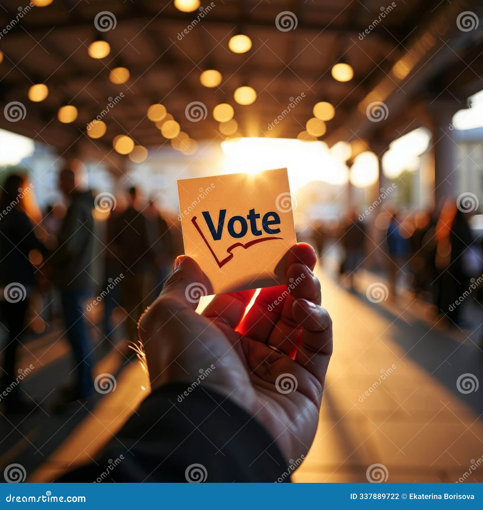 A hand holding a Vote sign stock illustration. Illustration of white ...