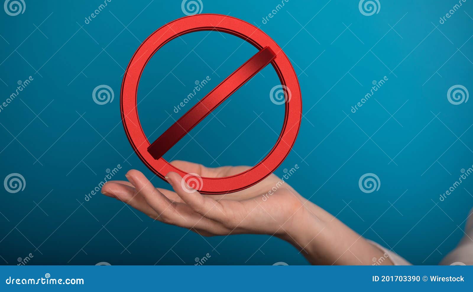 Hand Holding the Warning Stop Sign Stock Photo - Image of warning ...