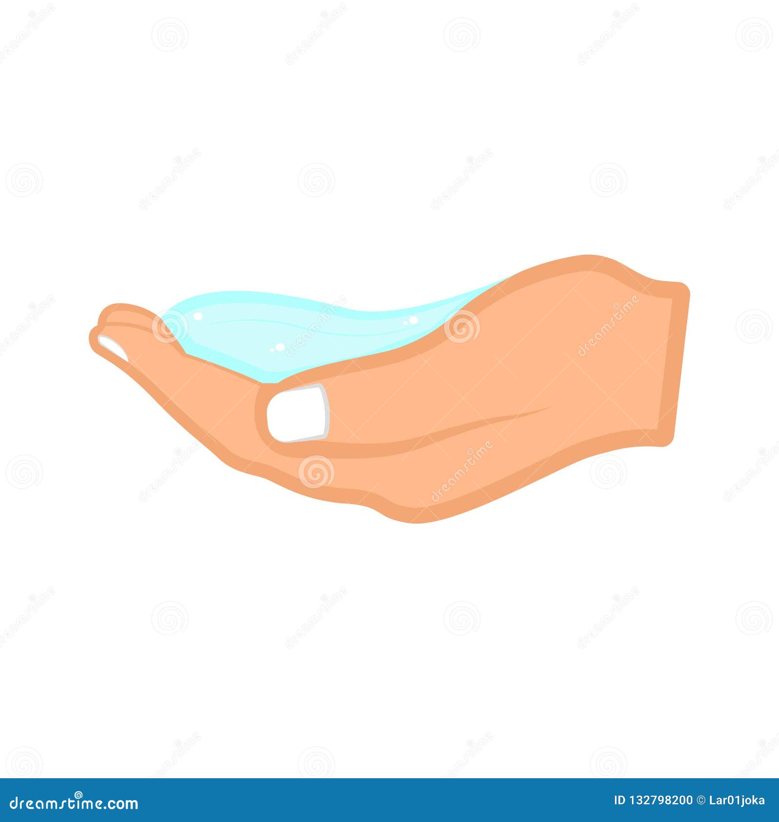 Hand holding water stock vector. Illustration of symbol - 132798200