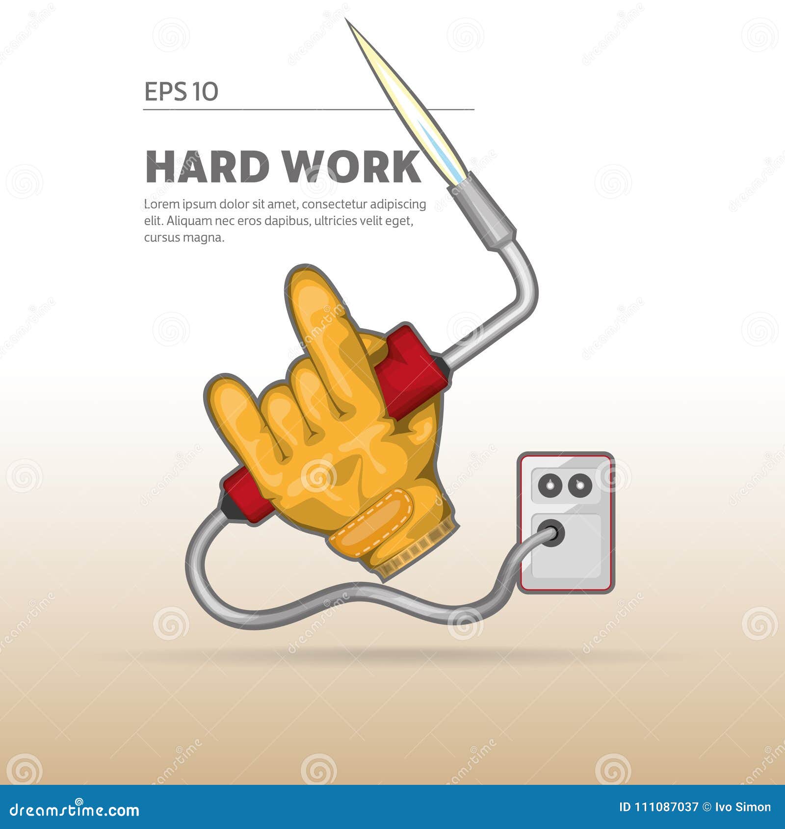 Welder Holding a Welding Machine. Stock Vector - Illustration of ...