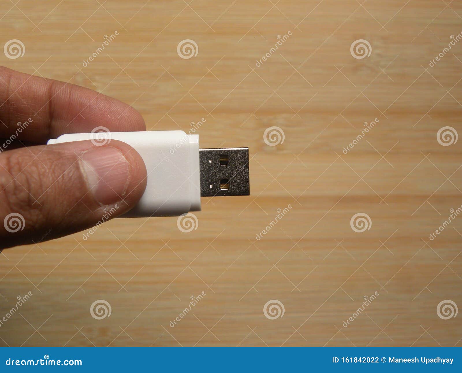 Hand Holding White USB Pen Drive Stock Photo - Image of digital ...