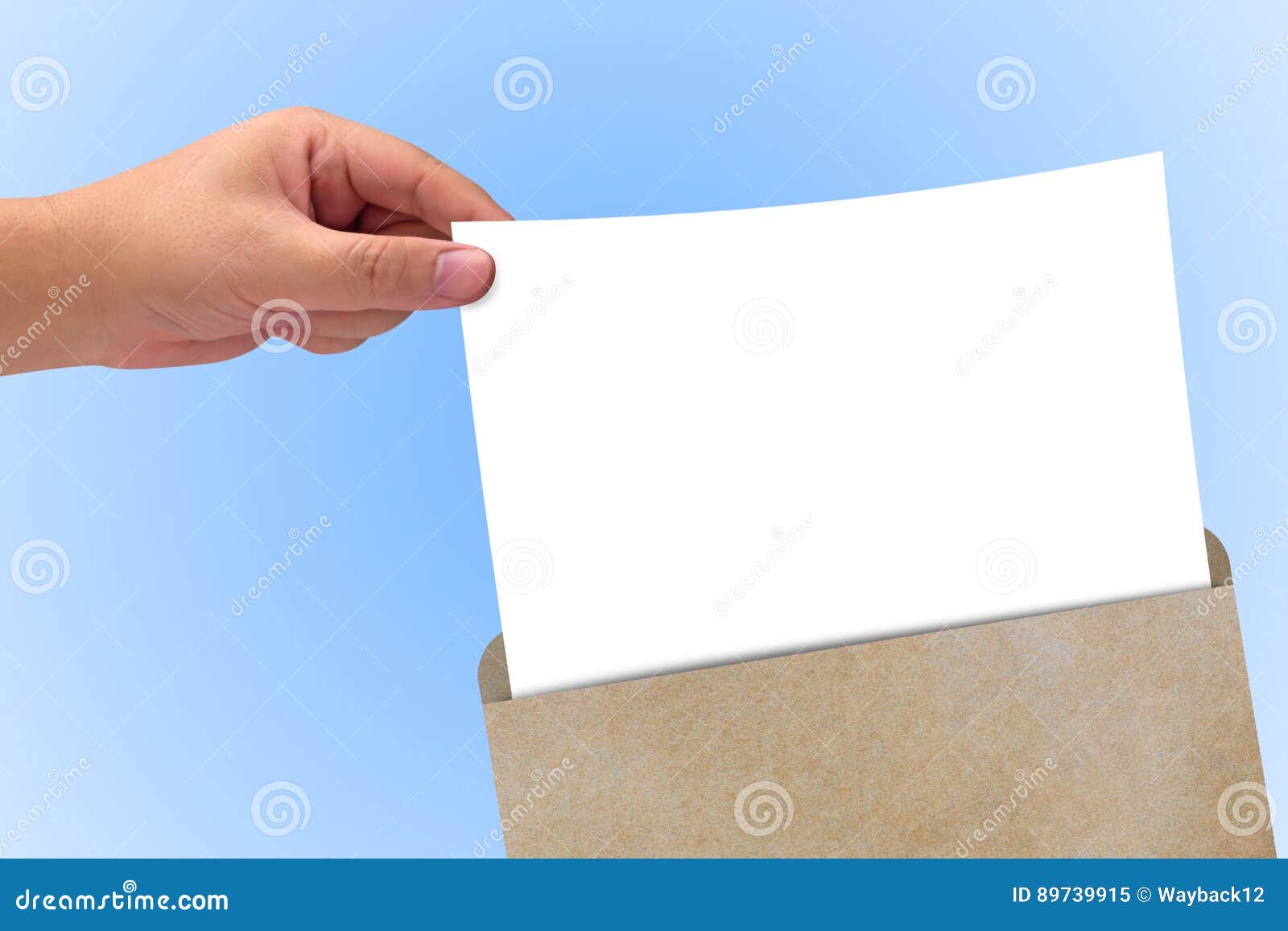 Hand Holding White Paper stock image. Image of message - 89739915