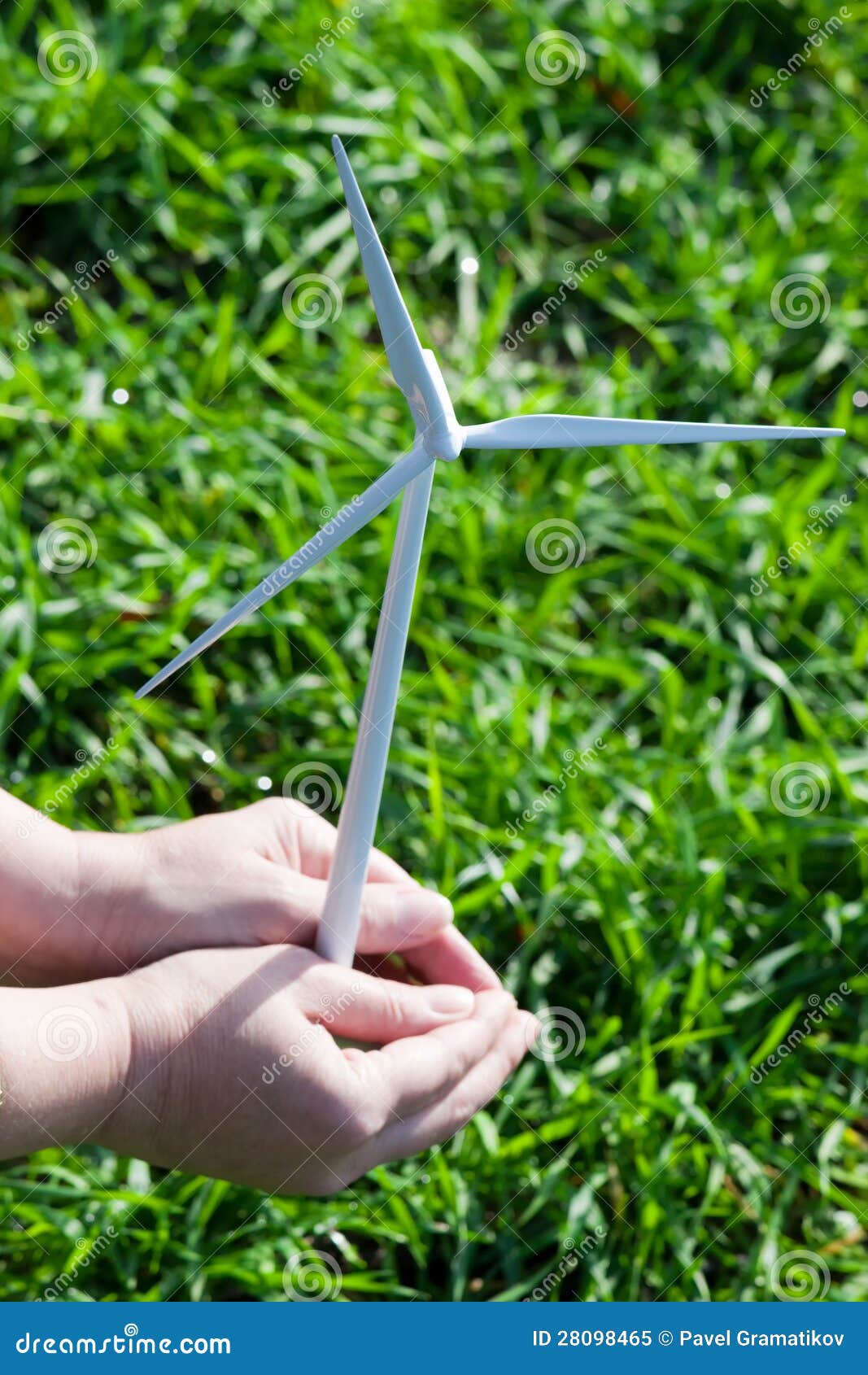 Hand holding wind turbine stock image. Image of miniature - 28098465