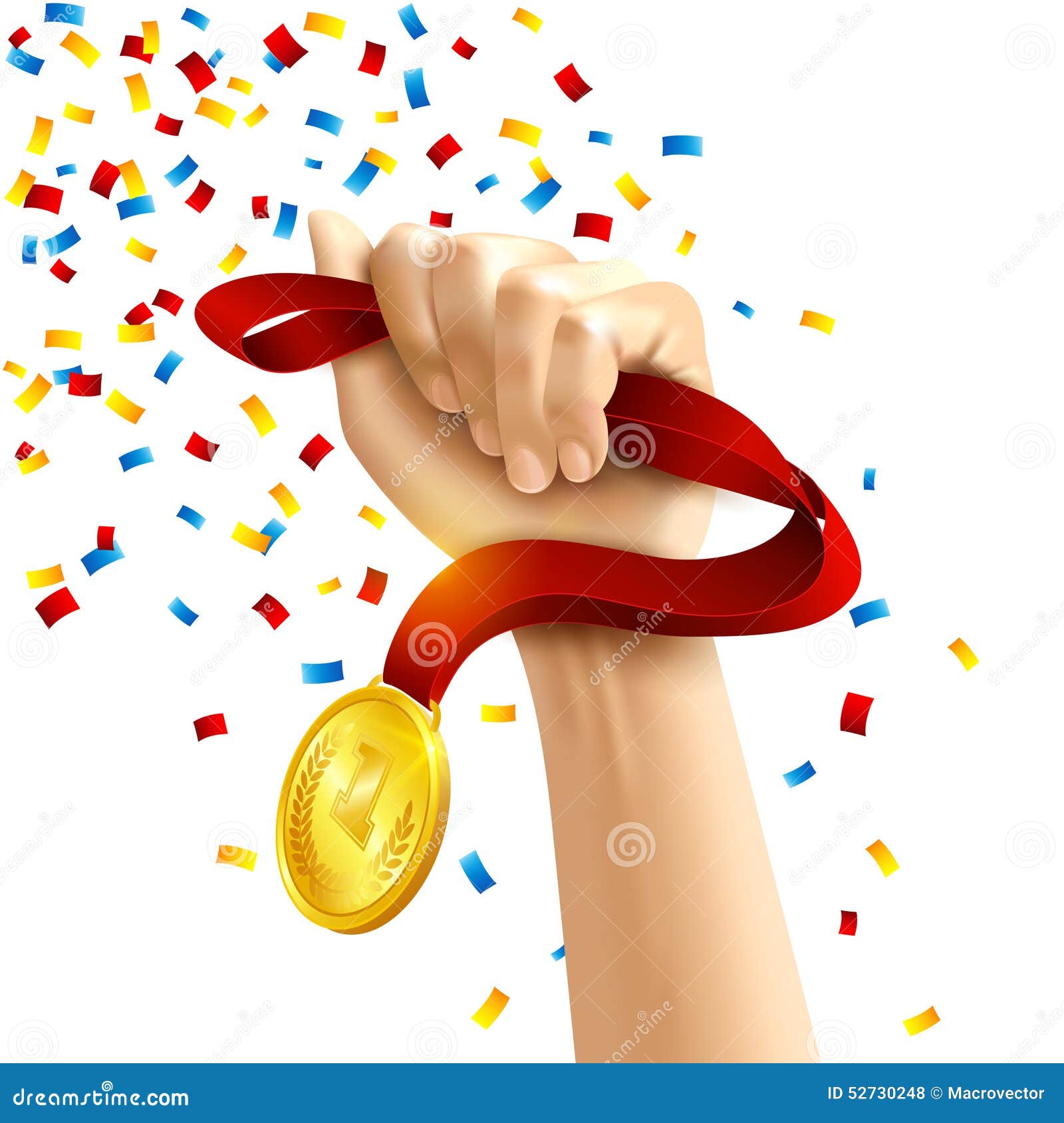 Hand Holding Winners Medal Award Stock Vector - Illustration of holding ...