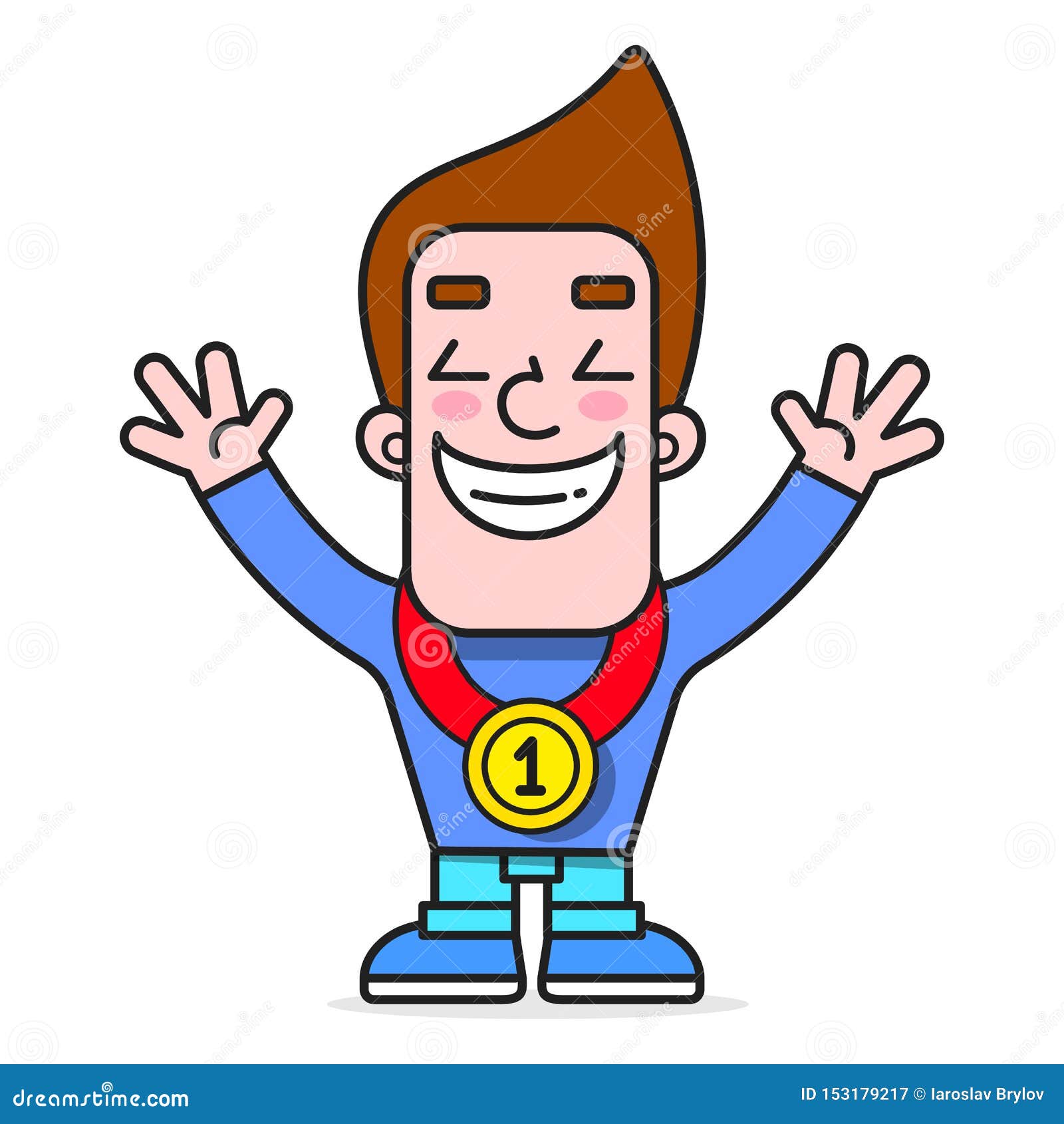 Hand Holding a Winners Medal in Concept Vector Stock Vector ...