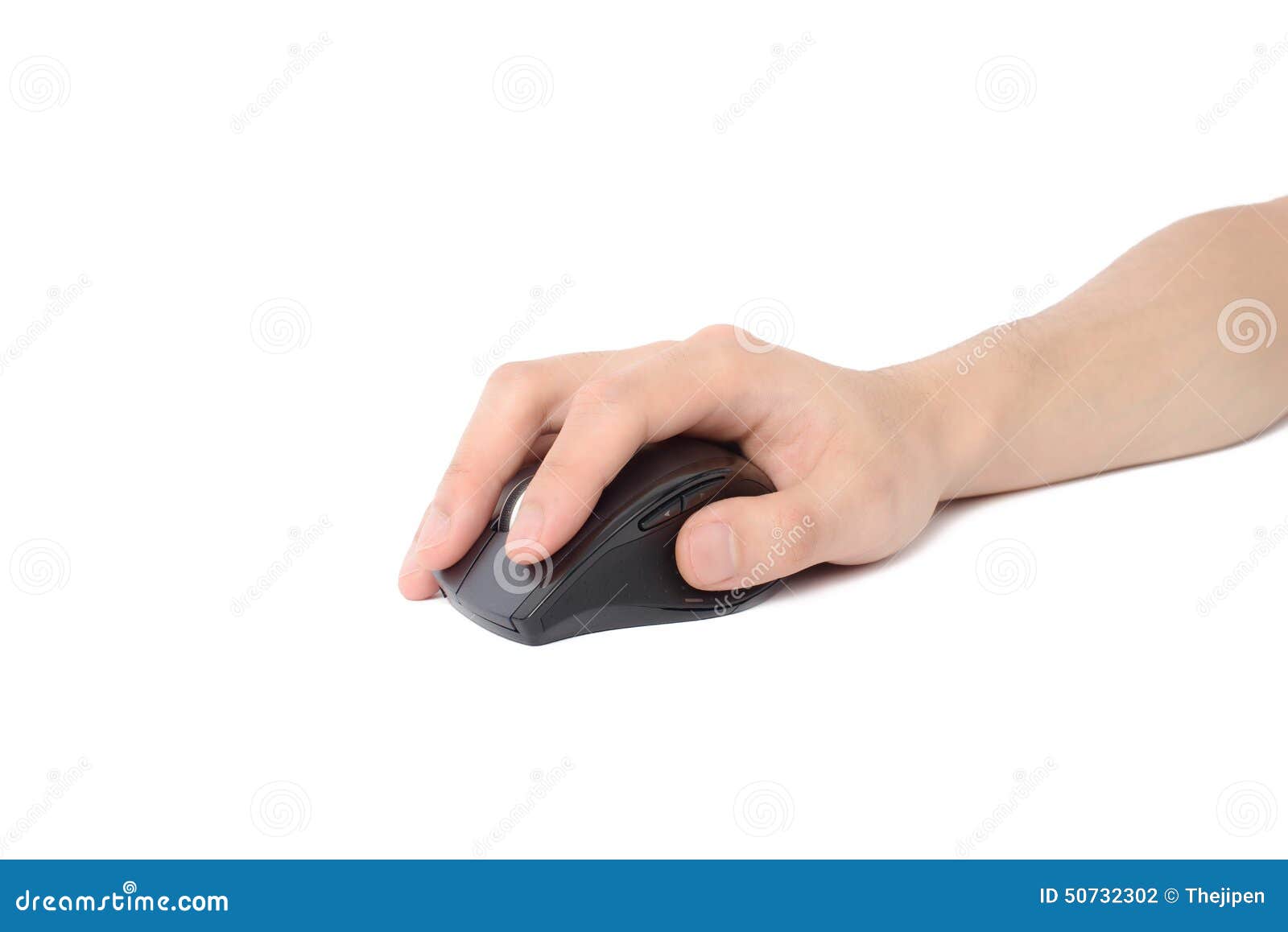 Hand Holding Wireless Mouse Stock Photo - Image of operate, optical ...