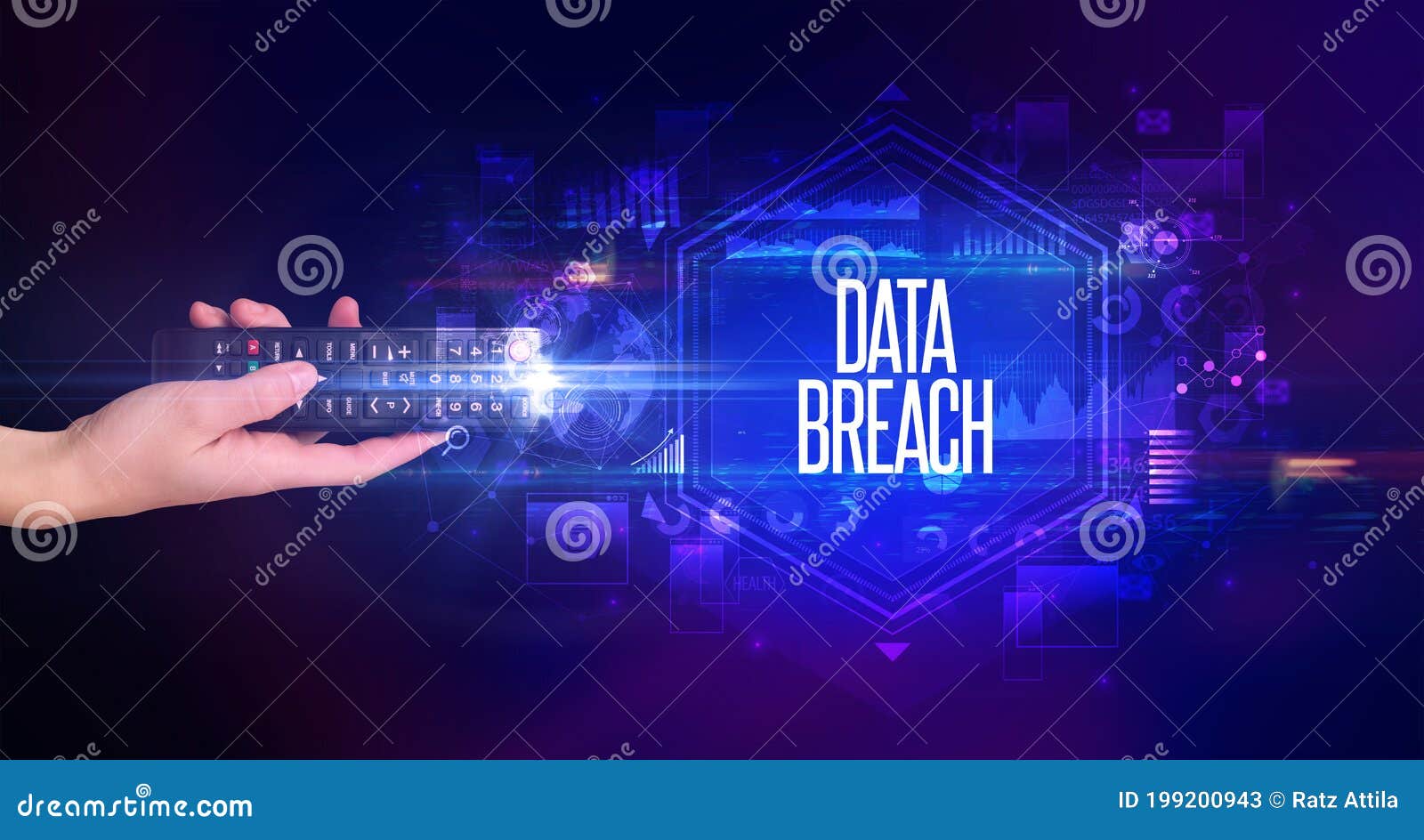 Hand Holding Wireless Peripheral, Cyber Security Concept Stock Image ...