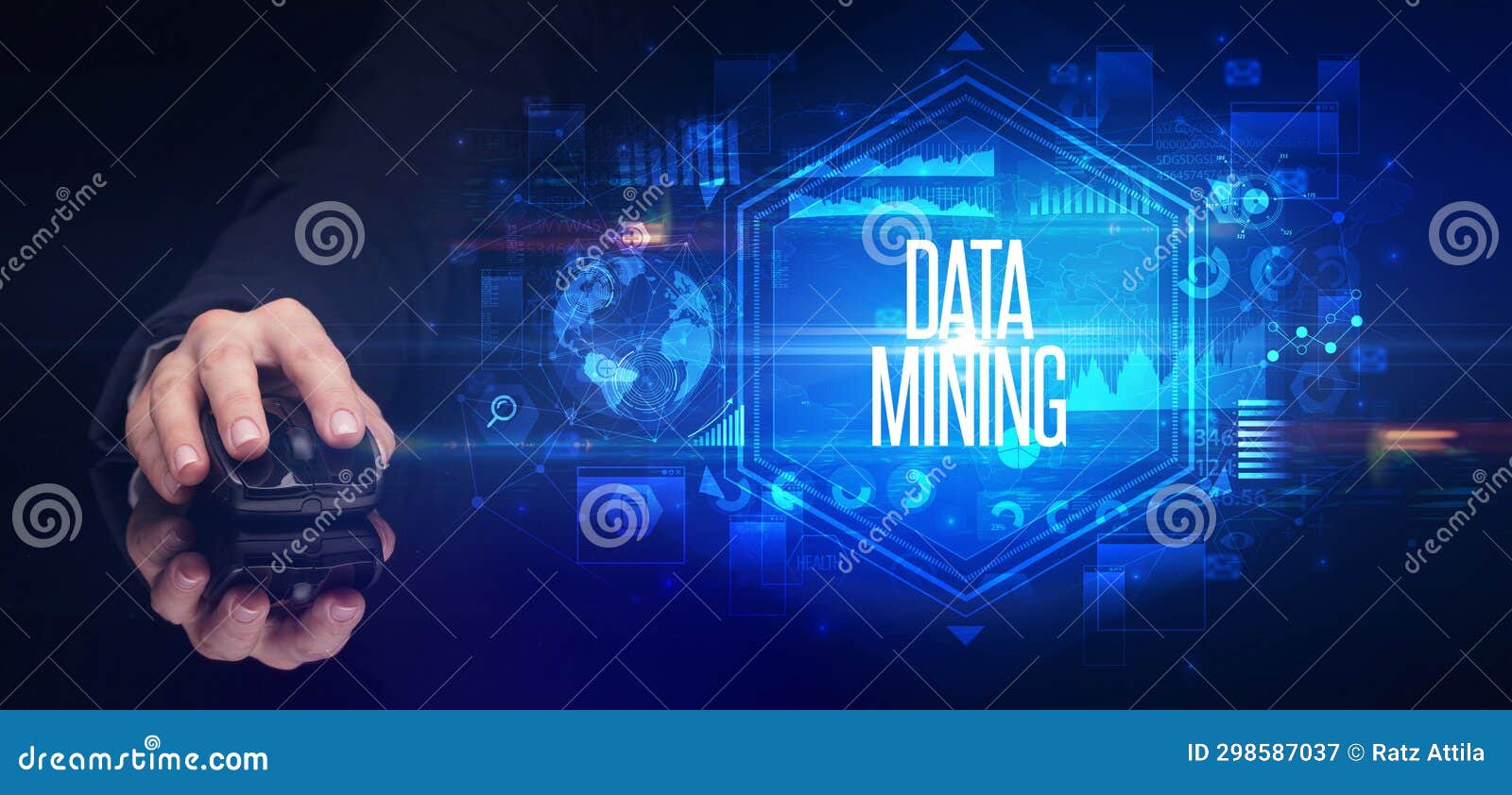 Hand Holding Wireless Peripheral, Cyber Security Concept Stock Image ...