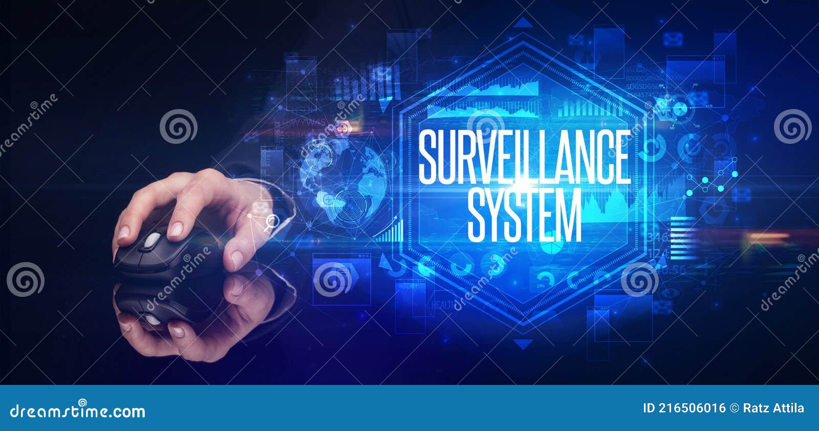 Hand Holding Wireless Peripheral, Cyber Security Concept Stock Photo ...