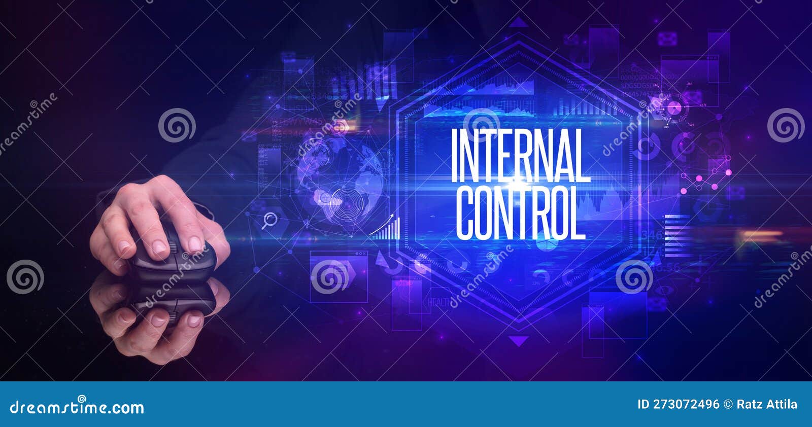 Hand Holding Wireless Peripheral, Cyber Security Concept Stock Photo ...