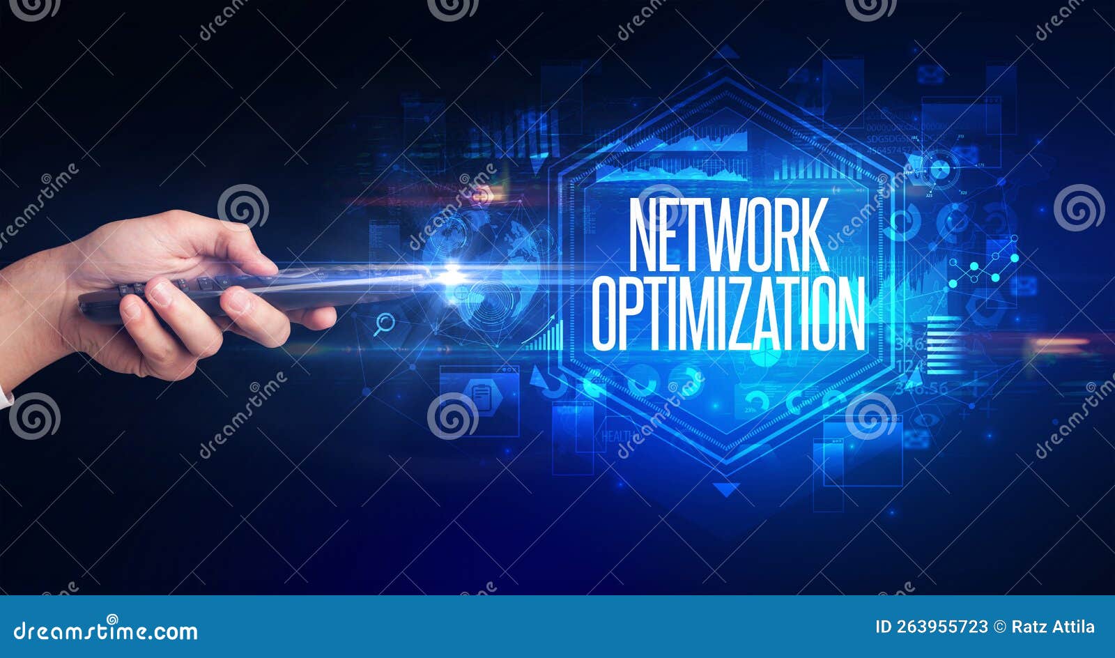 Hand Holding Wireless Peripheral, Cyber Security Concept Stock Image ...