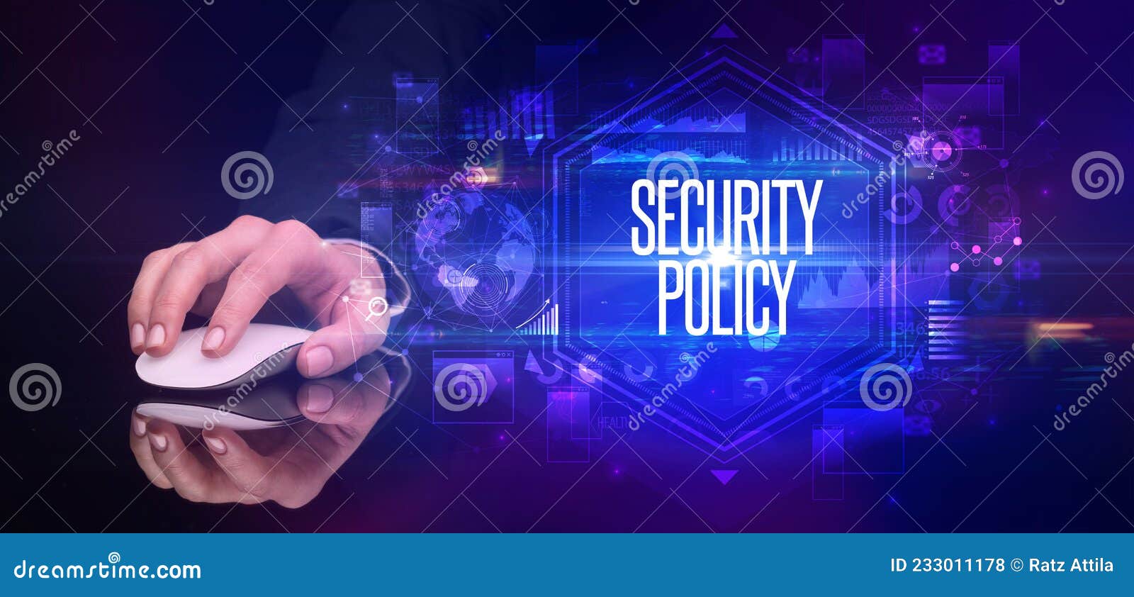 Hand Holding Wireless Peripheral, Cyber Security Concept Stock Photo ...