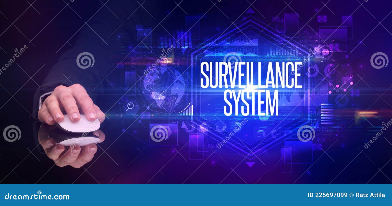 Hand Holding Wireless Peripheral, Cyber Security Concept Stock Image ...