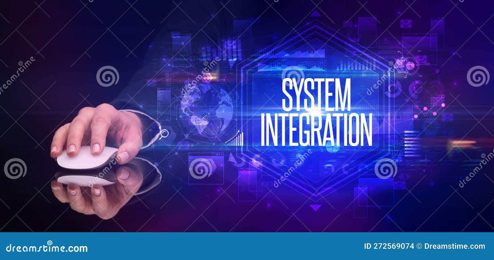 Hand Holding Wireless Peripheral, Cyber Security Concept Stock Photo ...