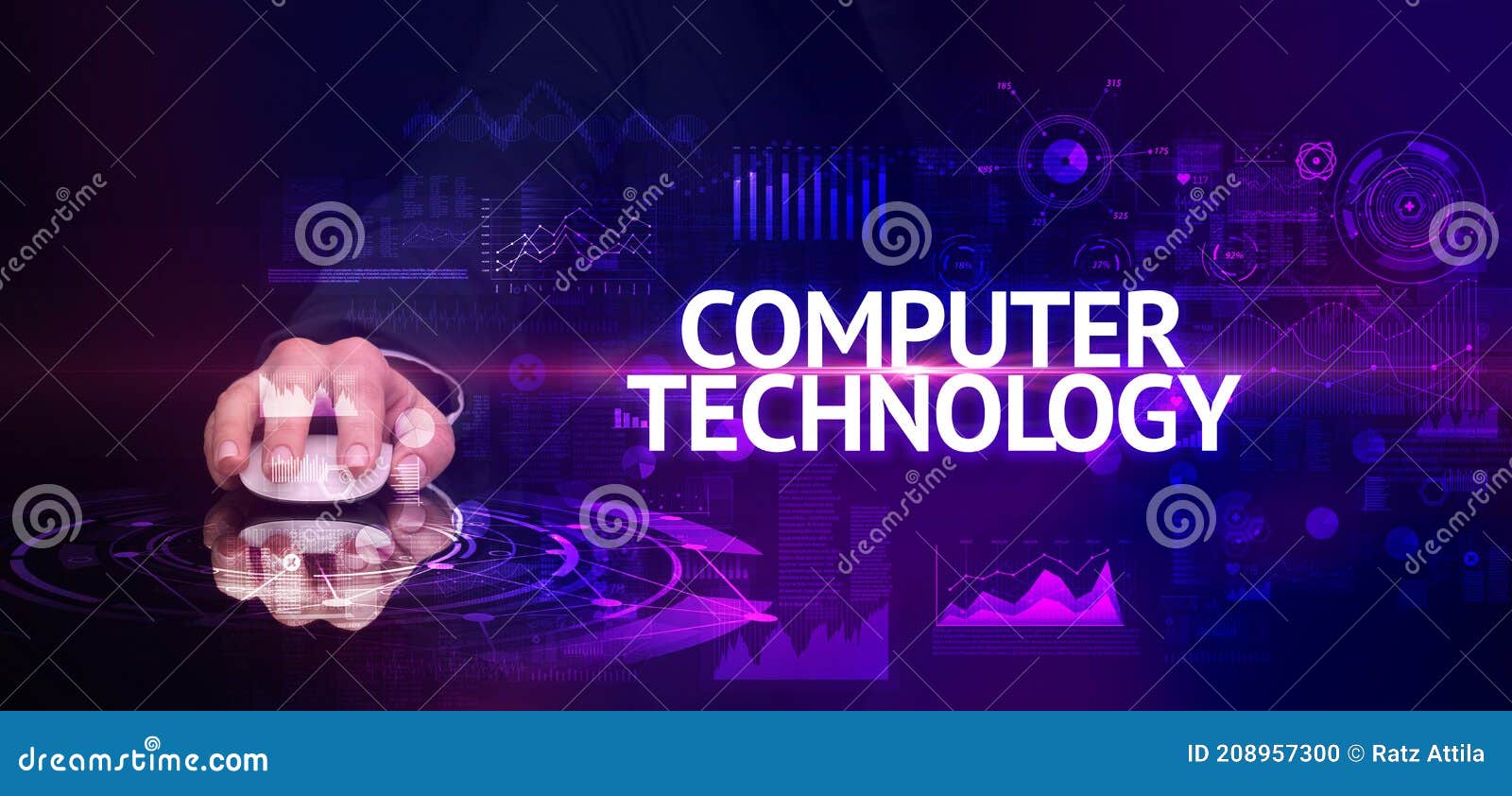 Hand Holding Wireless Peripheral, Modern Technology Concept Stock ...