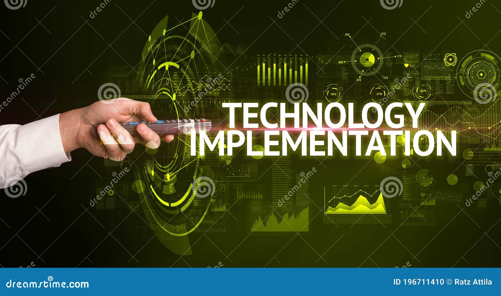 Hand Holding Wireless Peripheral, Modern Technology Concept Stock Photo ...