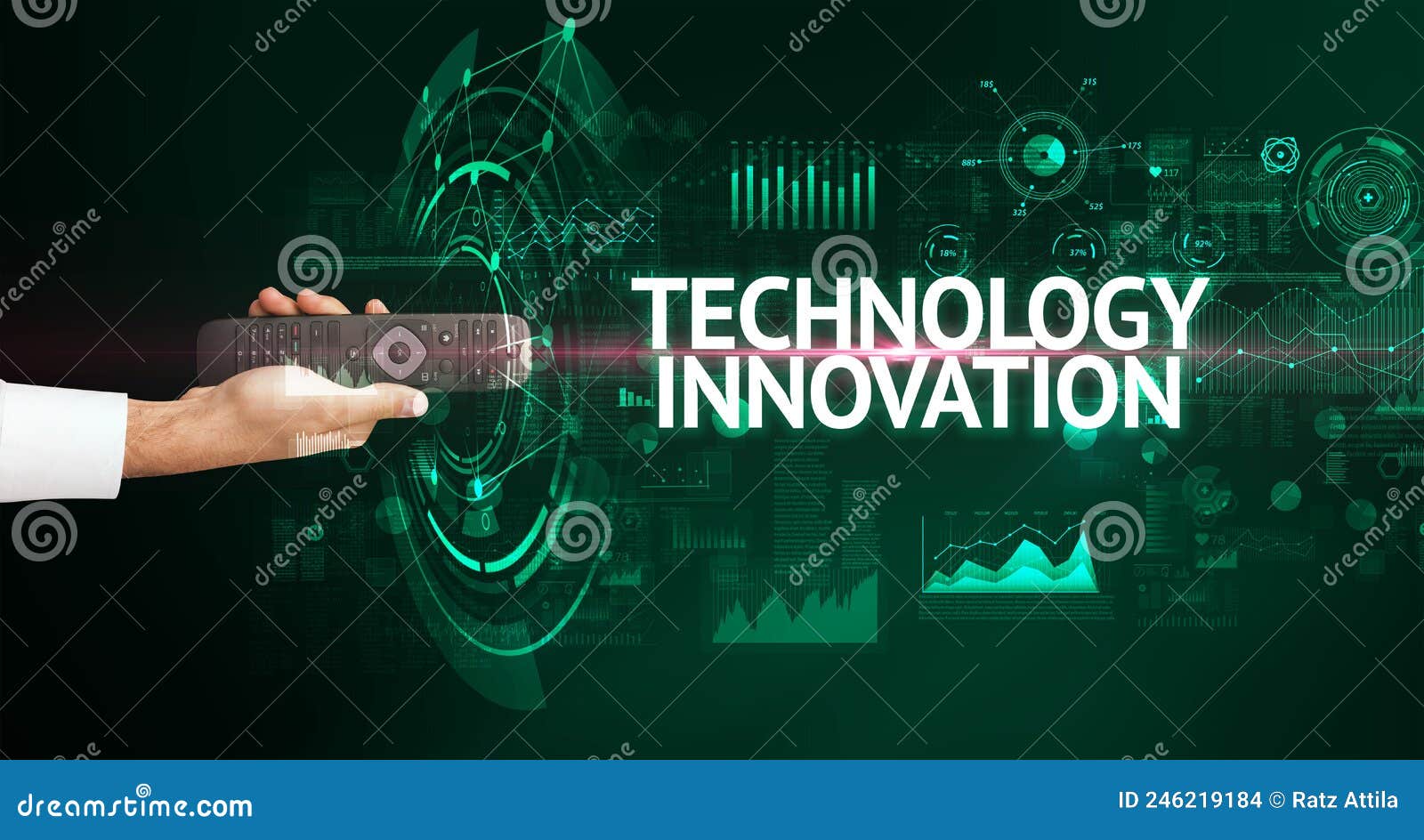 Hand Holding Wireless Peripheral, Modern Technology Concept Stock Photo ...