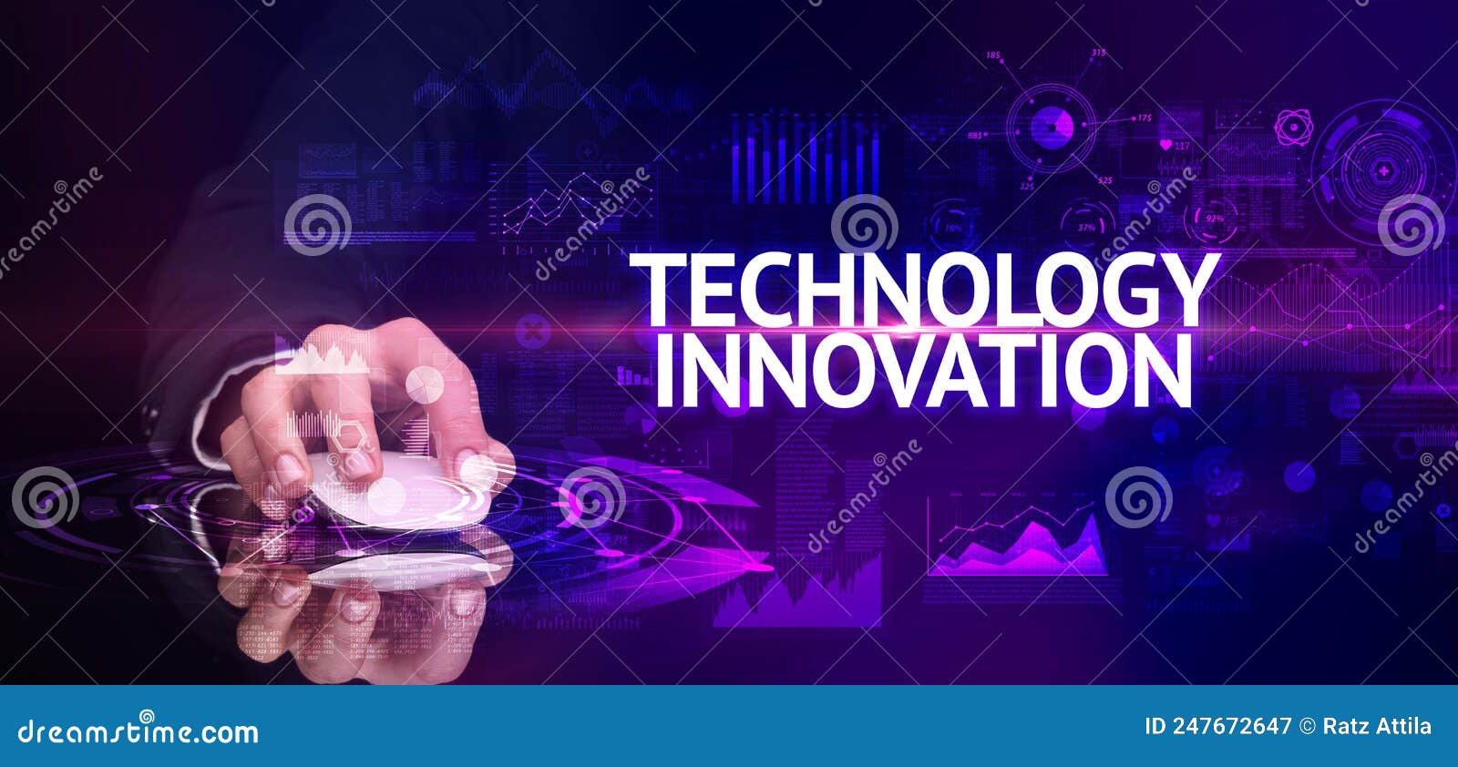 Hand Holding Wireless Peripheral, Modern Technology Concept Stock Image ...