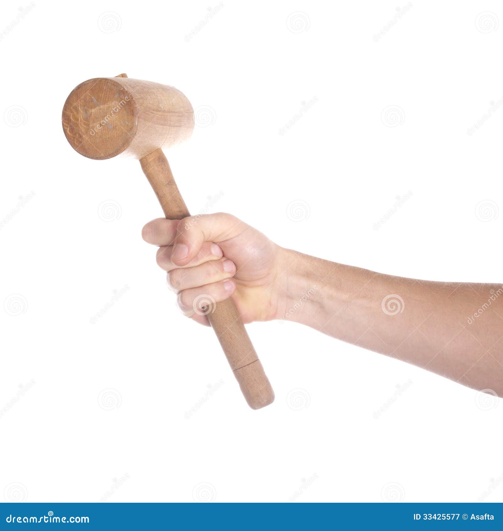Hand holding wood hammer stock image. Image of repair - 33425577