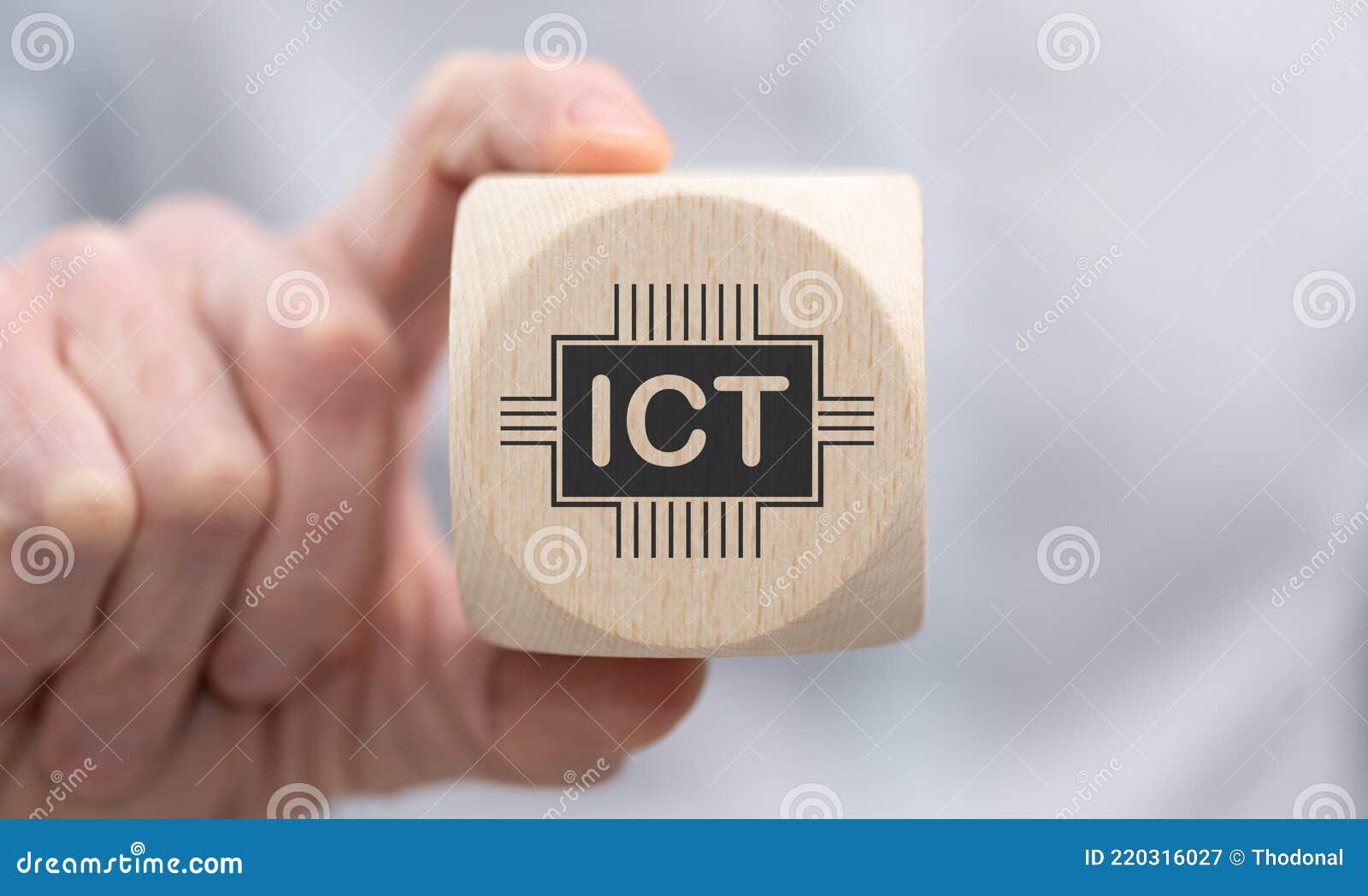 Concept of ict stock image. Image of social, wooden - 220316027