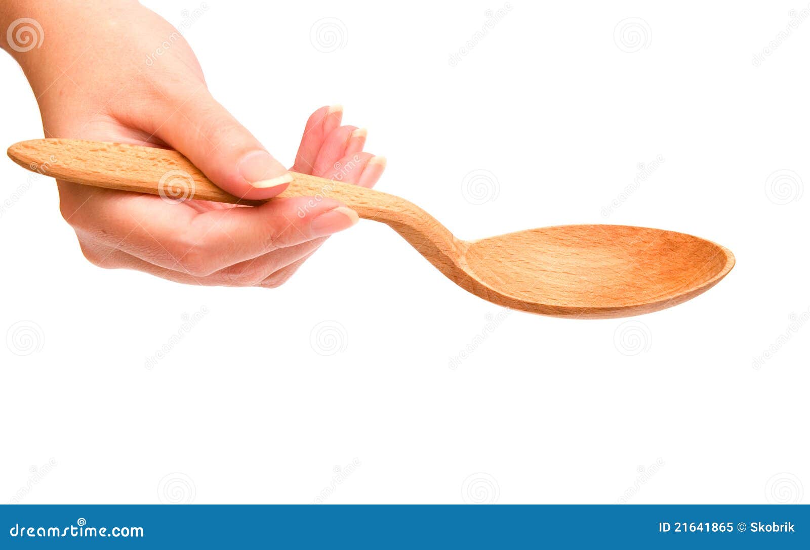 Hand holding wooden spoon stock image. Image of utensil - 21641865