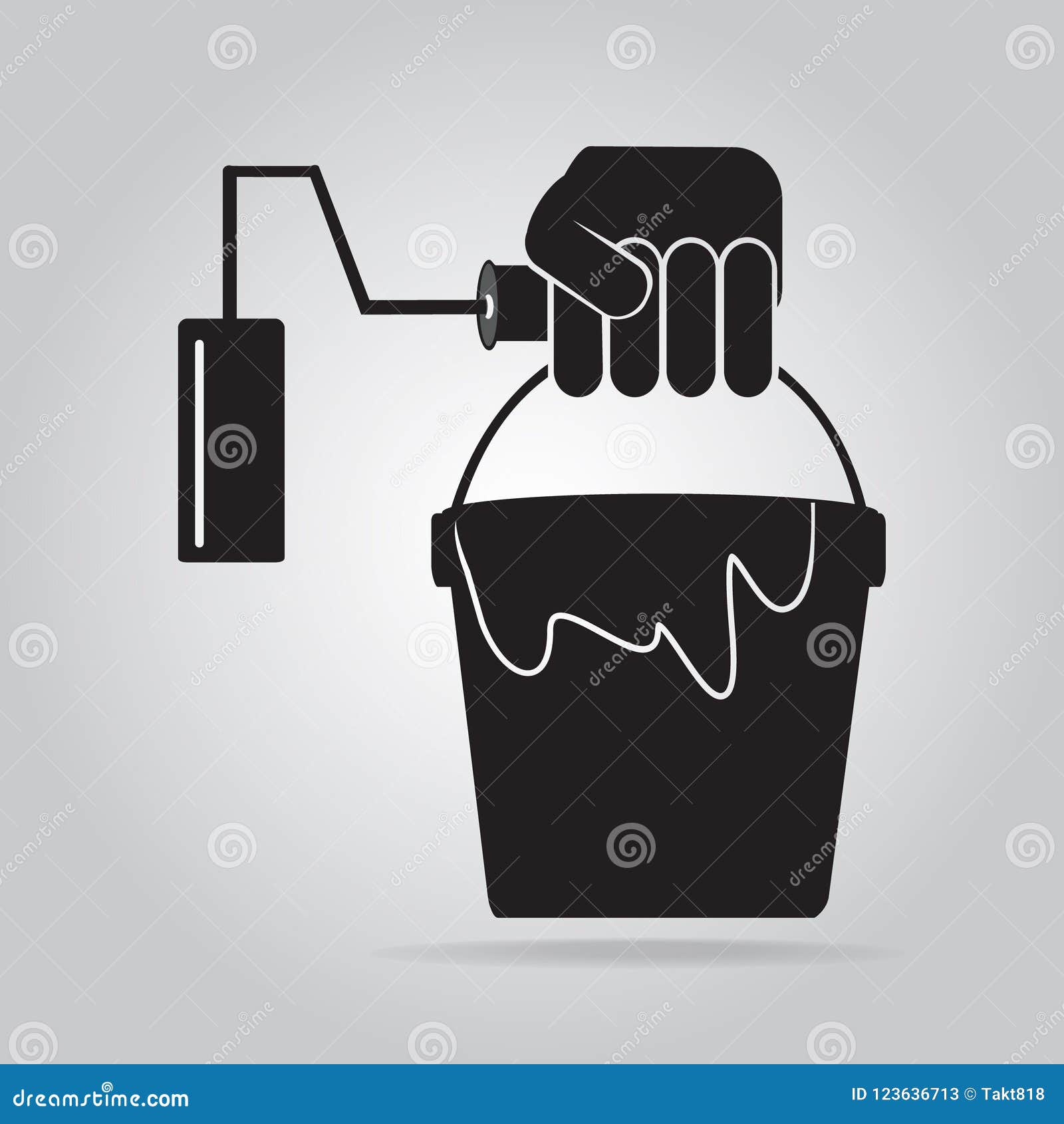Hand Holding with Working Tool Icon Stock Vector - Illustration of ...