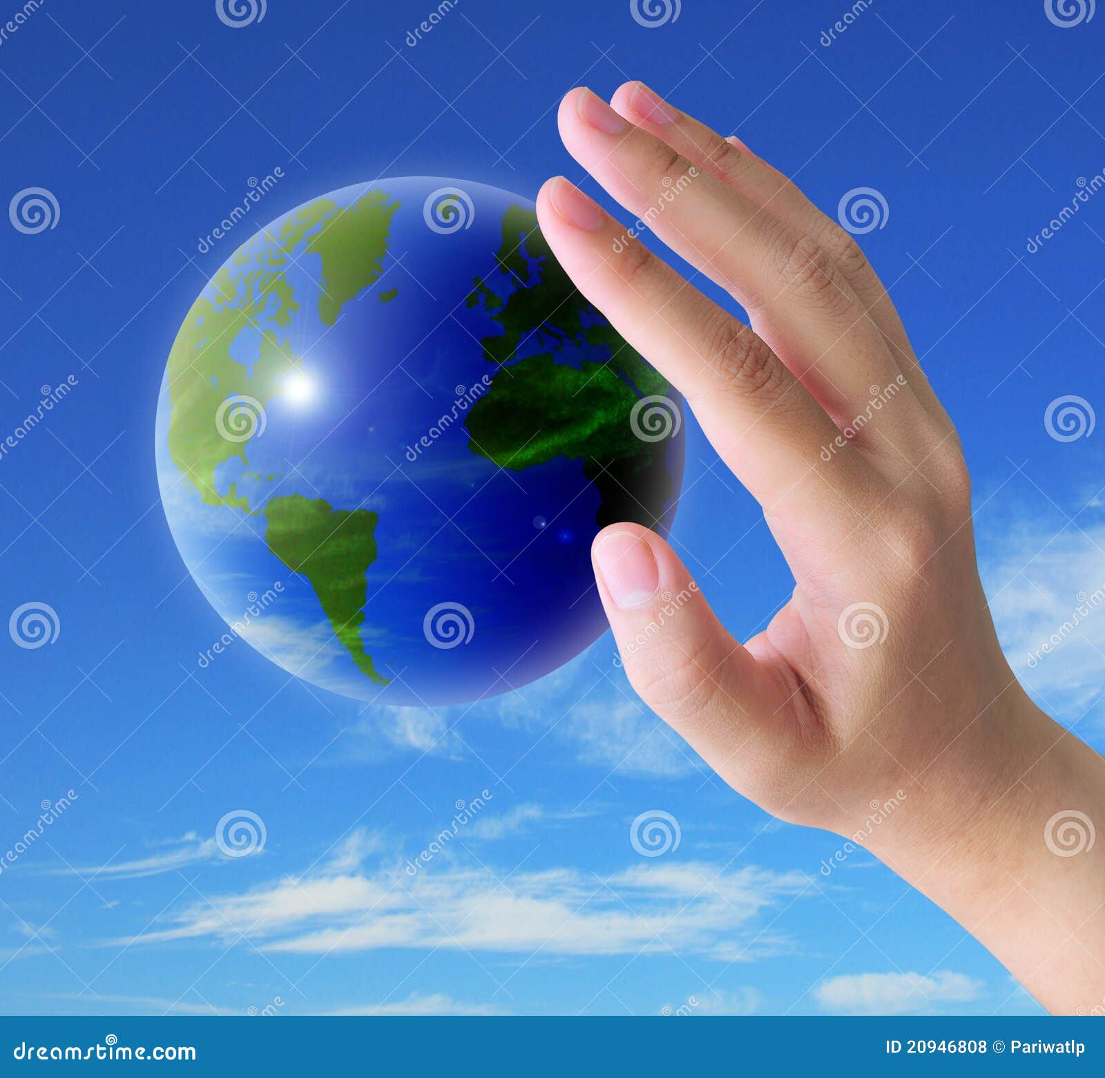 Hand holding world stock photo. Image of arms, forearm - 20946808