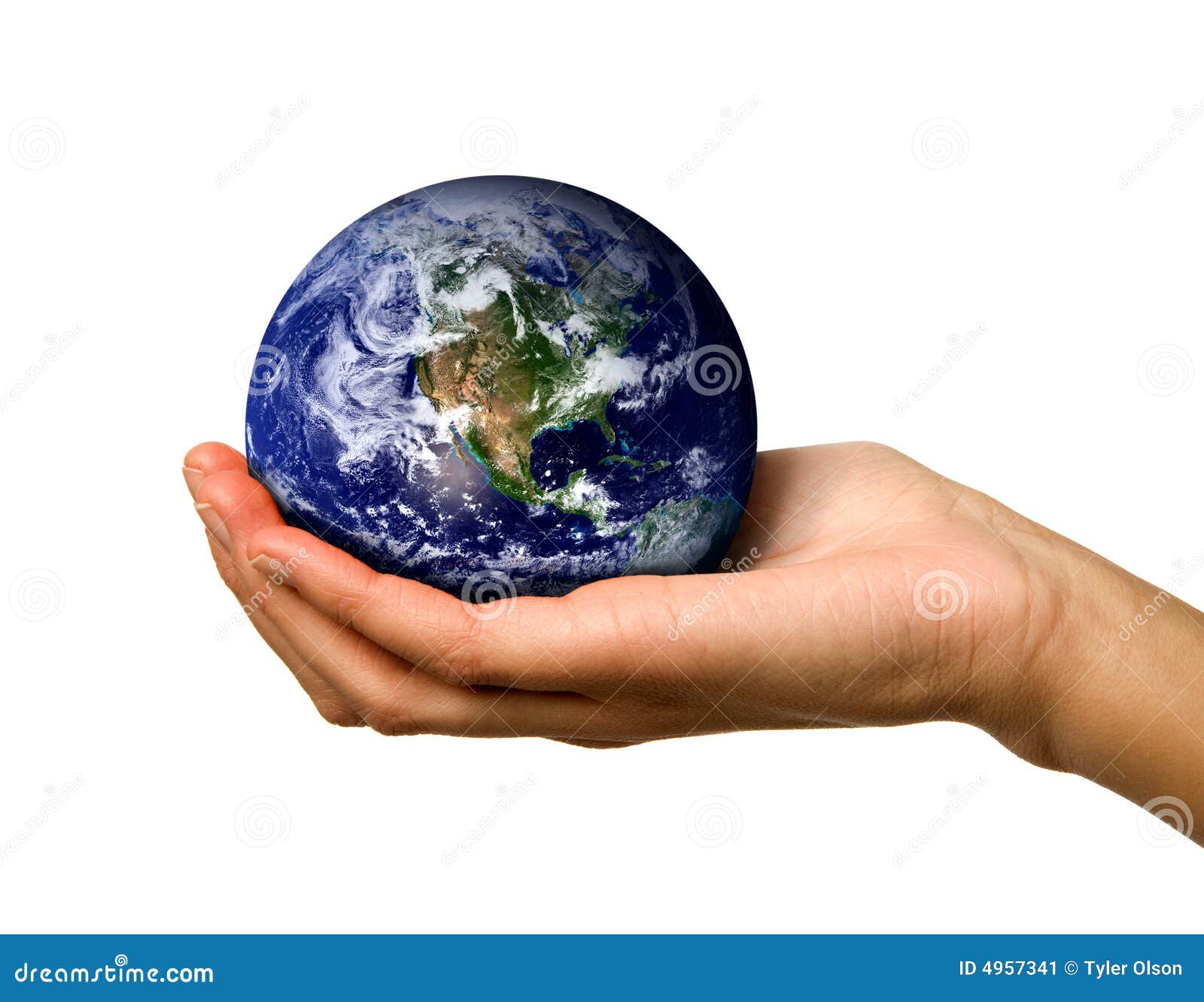 Hand holding World stock image. Image of care, renewable - 4957341