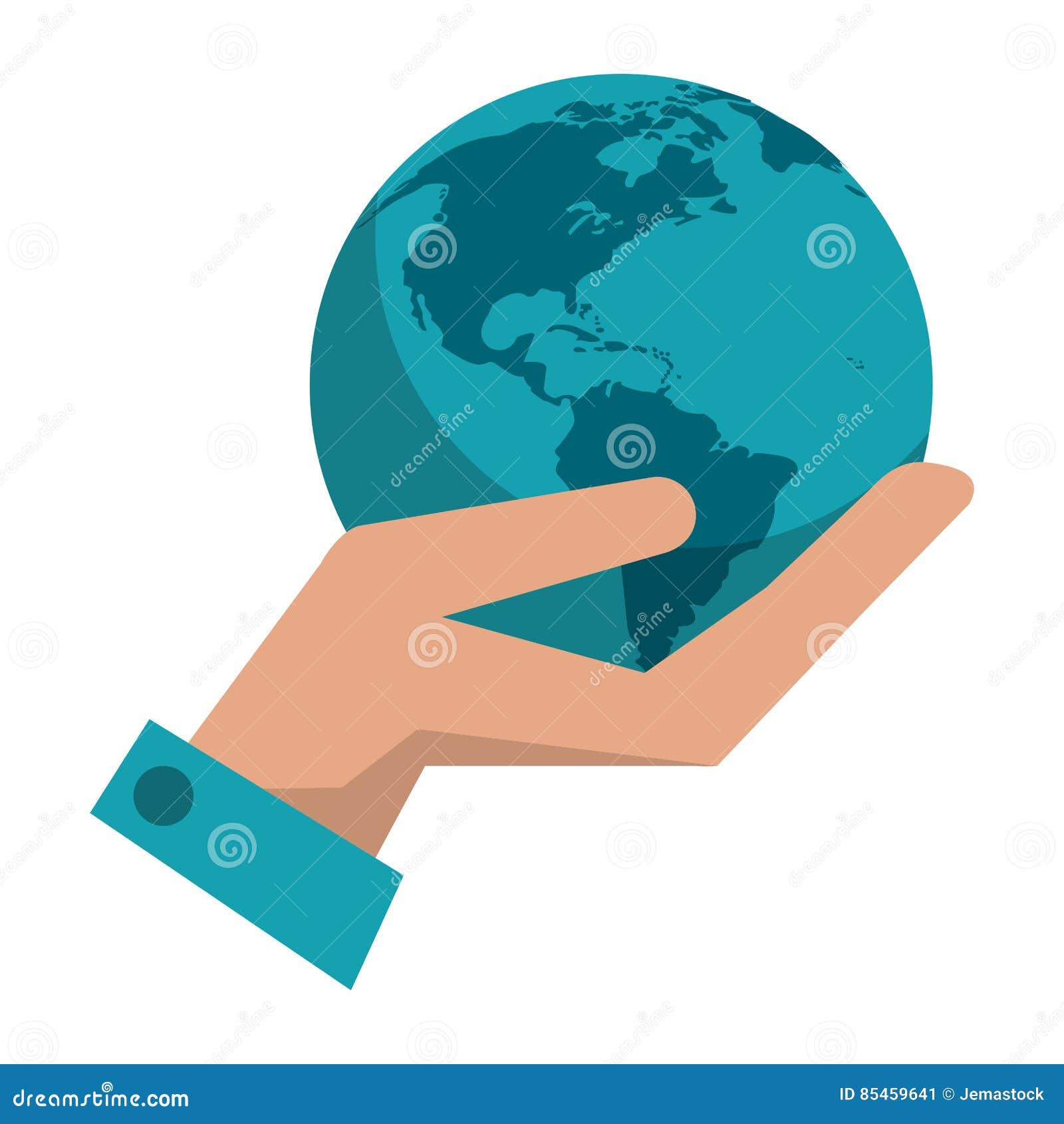 Hand Holding World Concept Communication Stock Vector - Illustration of ...