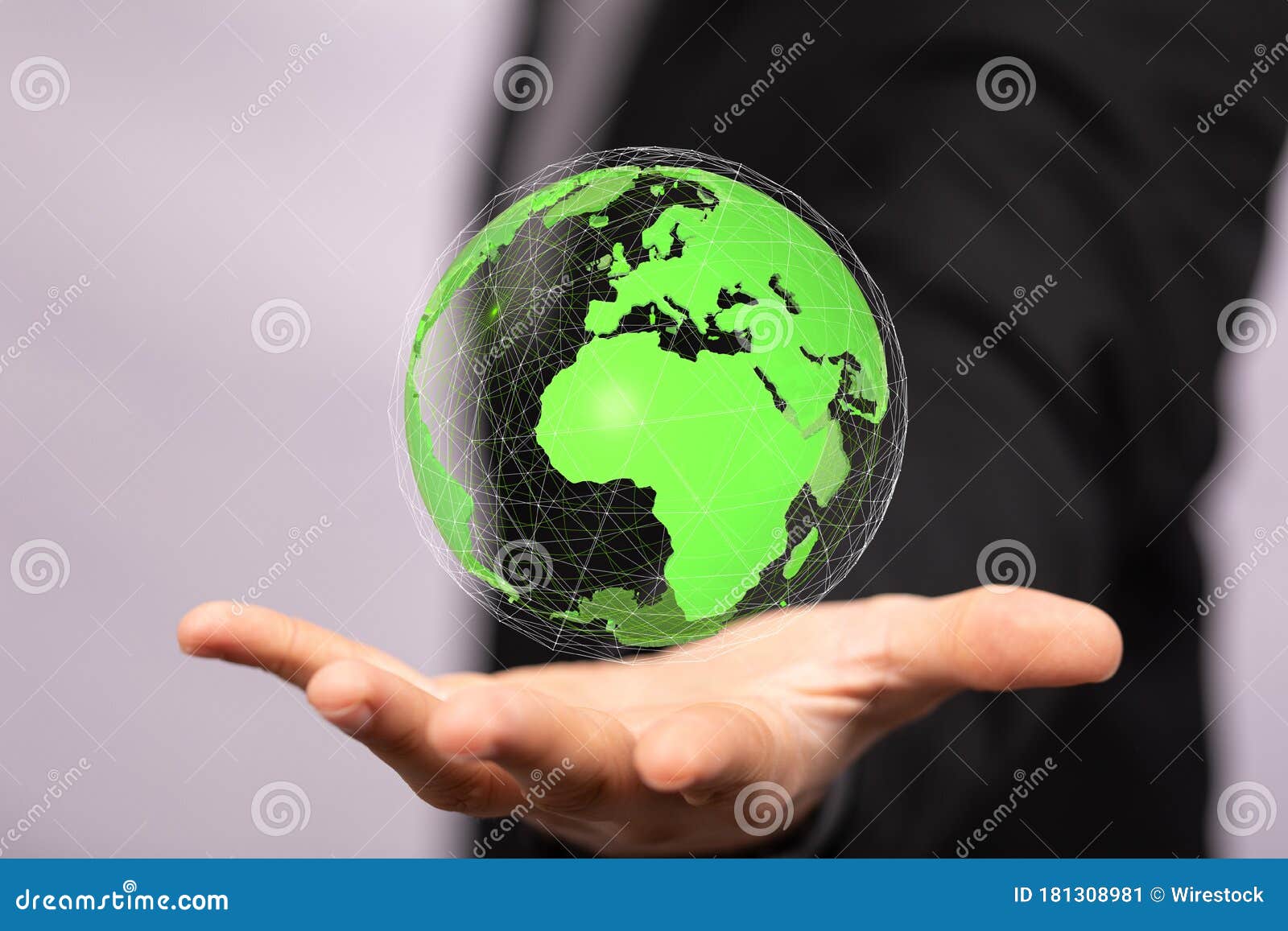 A Hand Holding World Digital 3d Stock Image - Image of australia ...