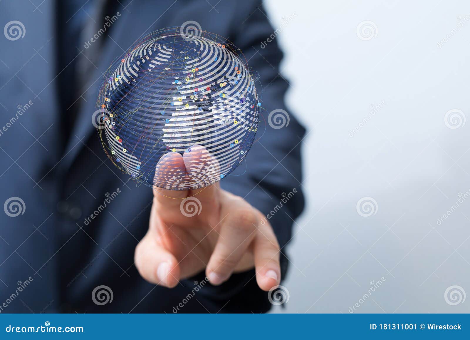 A Hand Holding World Digital 3d Stock Image - Image of concept ...