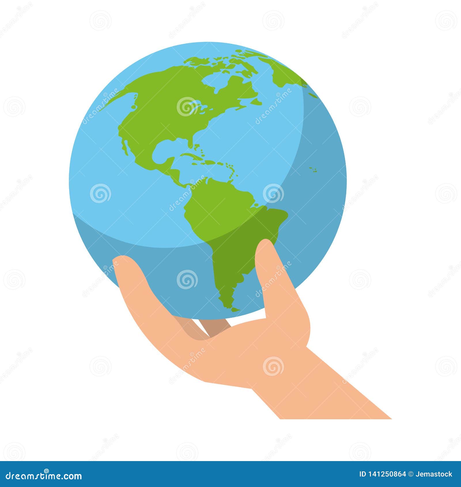 Hand holding world earth stock vector. Illustration of environmental ...
