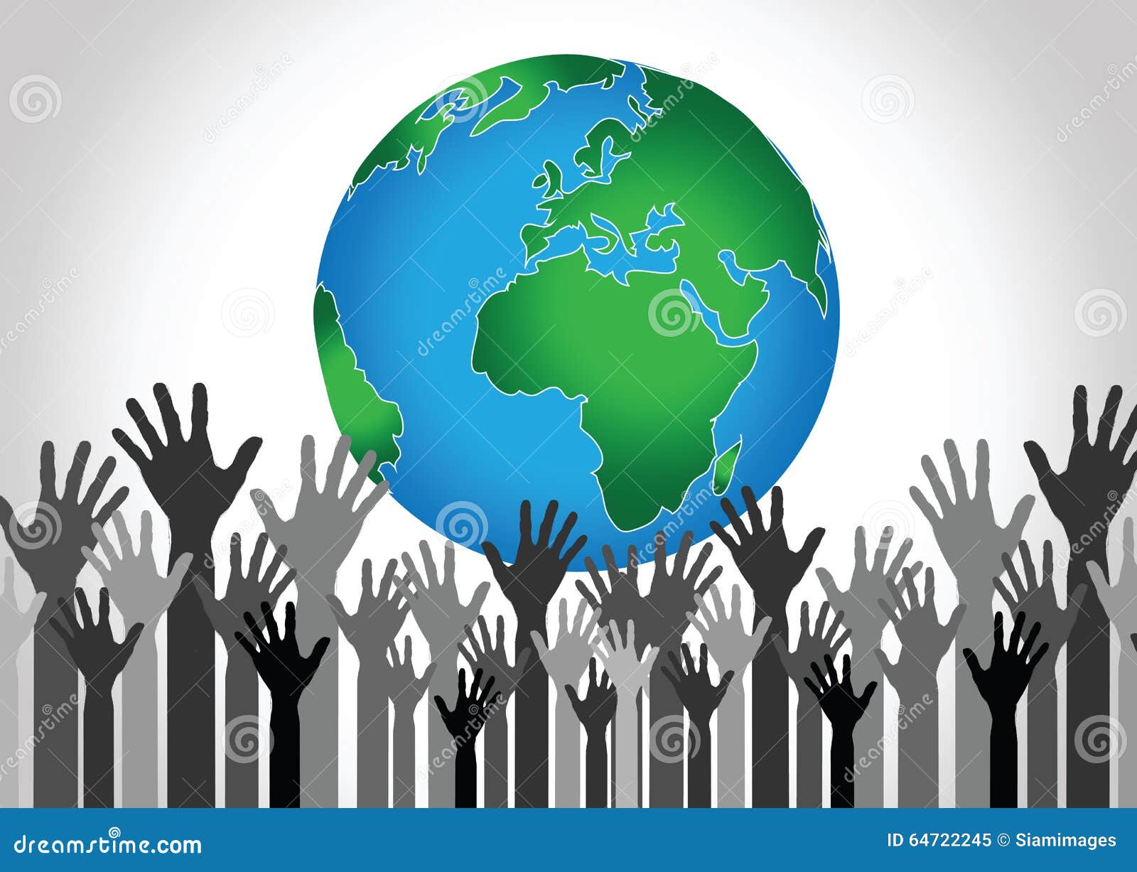 Hand Holding World and Globe Hands Idea Stock Vector - Illustration of ...