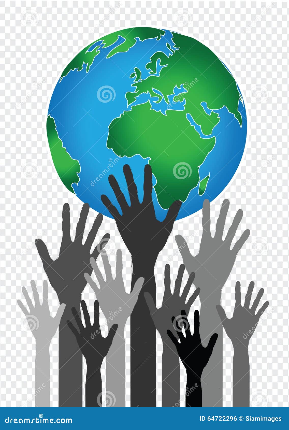 Hand Holding World and Globe Hands Idea Stock Vector - Illustration of ...