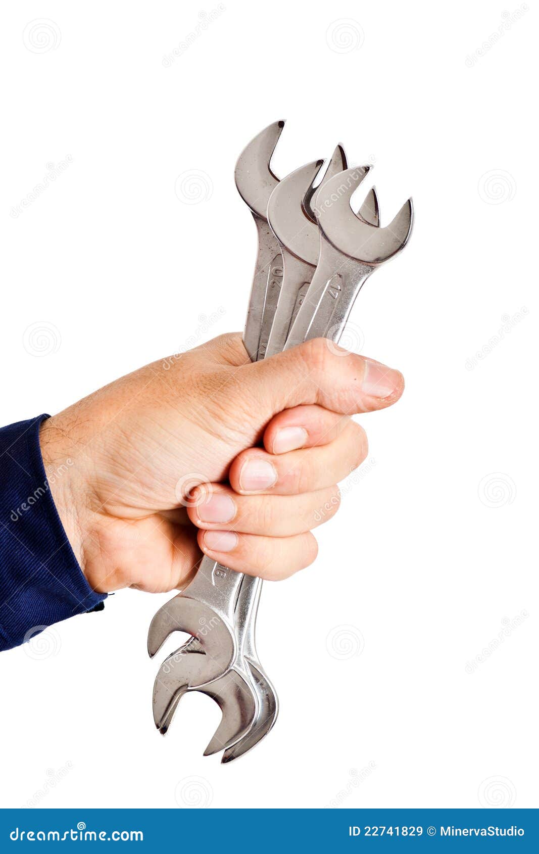 Hand holding wrench stock image. Image of male, occupation - 22741829