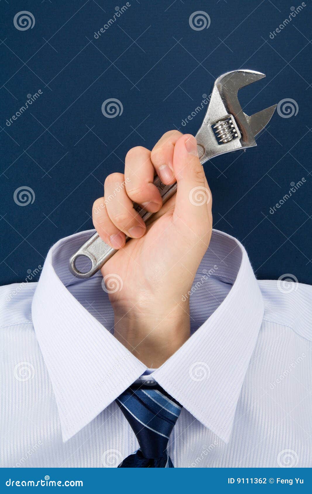 Hand holding Wrench stock photo. Image of shirt, tool - 9111362