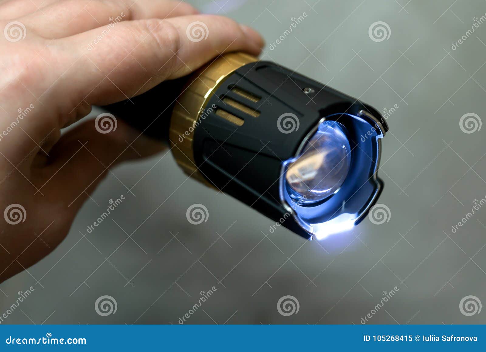 The Hand Holds a Black Metal Shocker. Stock Image - Image of taser ...