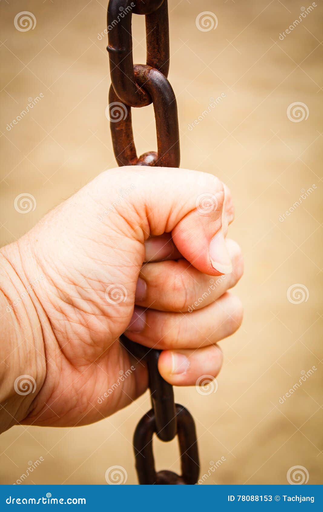 Hand holds a chain. stock image. Image of labor, liquid - 78088153