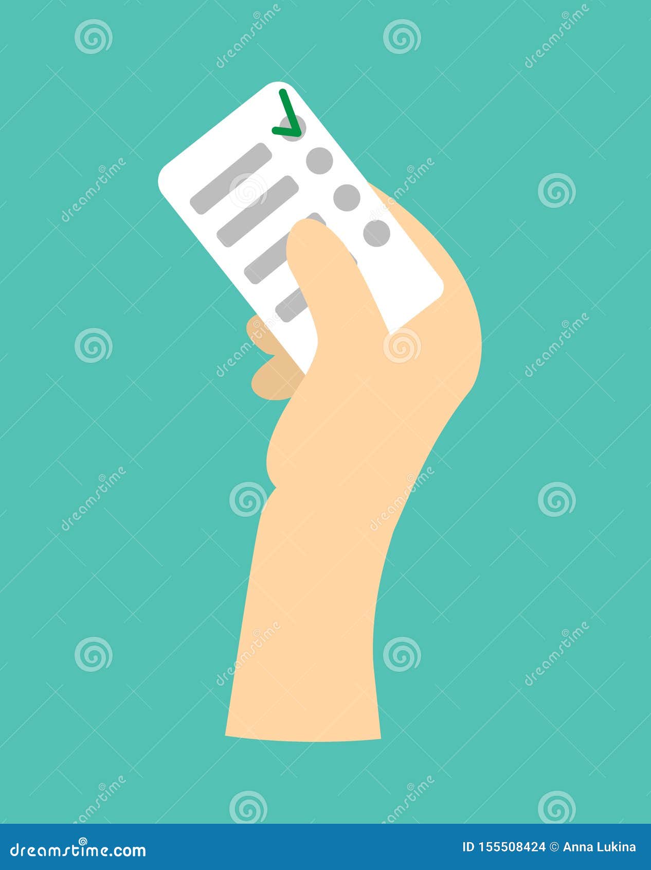 A Hand Holds a Checklist Card with a List of Tasks and Works. the First ...