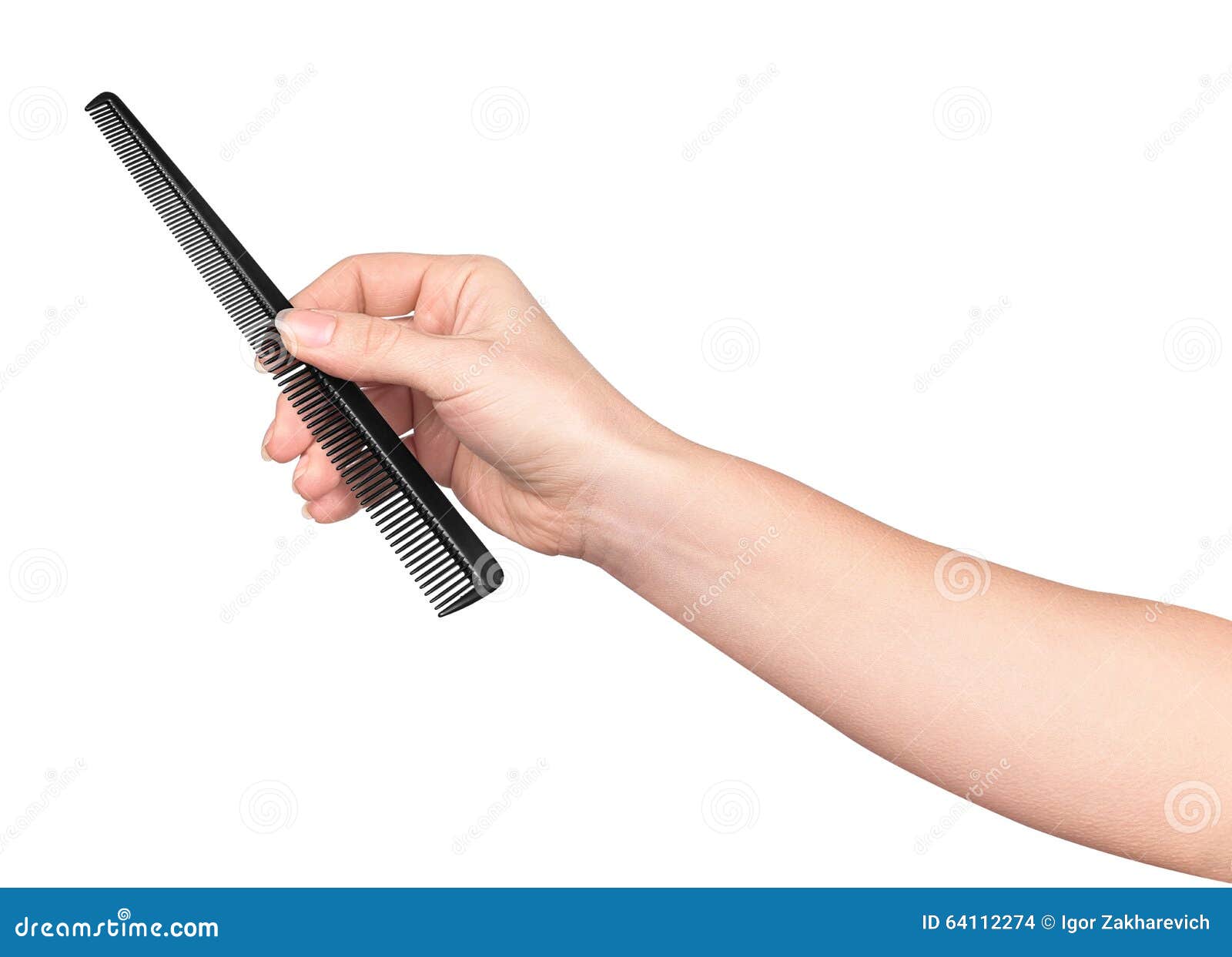 The Hand Holds a Comb for Styling on an Stock Photo - Image of hair ...