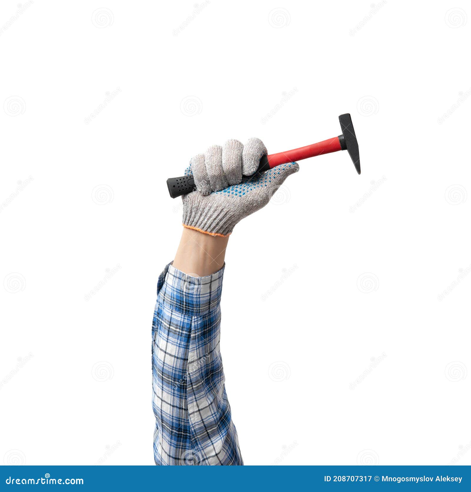 Hand Holds a Construction Tool Hammer Stock Image - Image of occupation ...