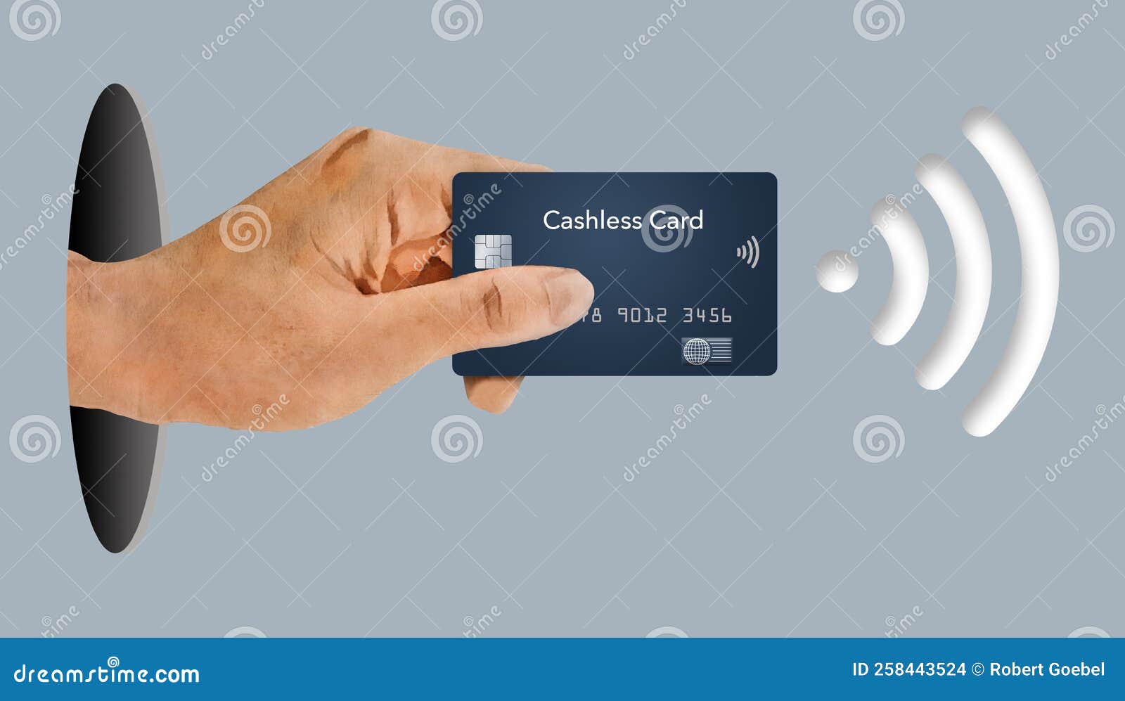 A Hand Holds a Credit Card Capable of Contactless Payments Via Near ... A Hand Holds a Credit Card Capable of Contactless Payments Via Near ...