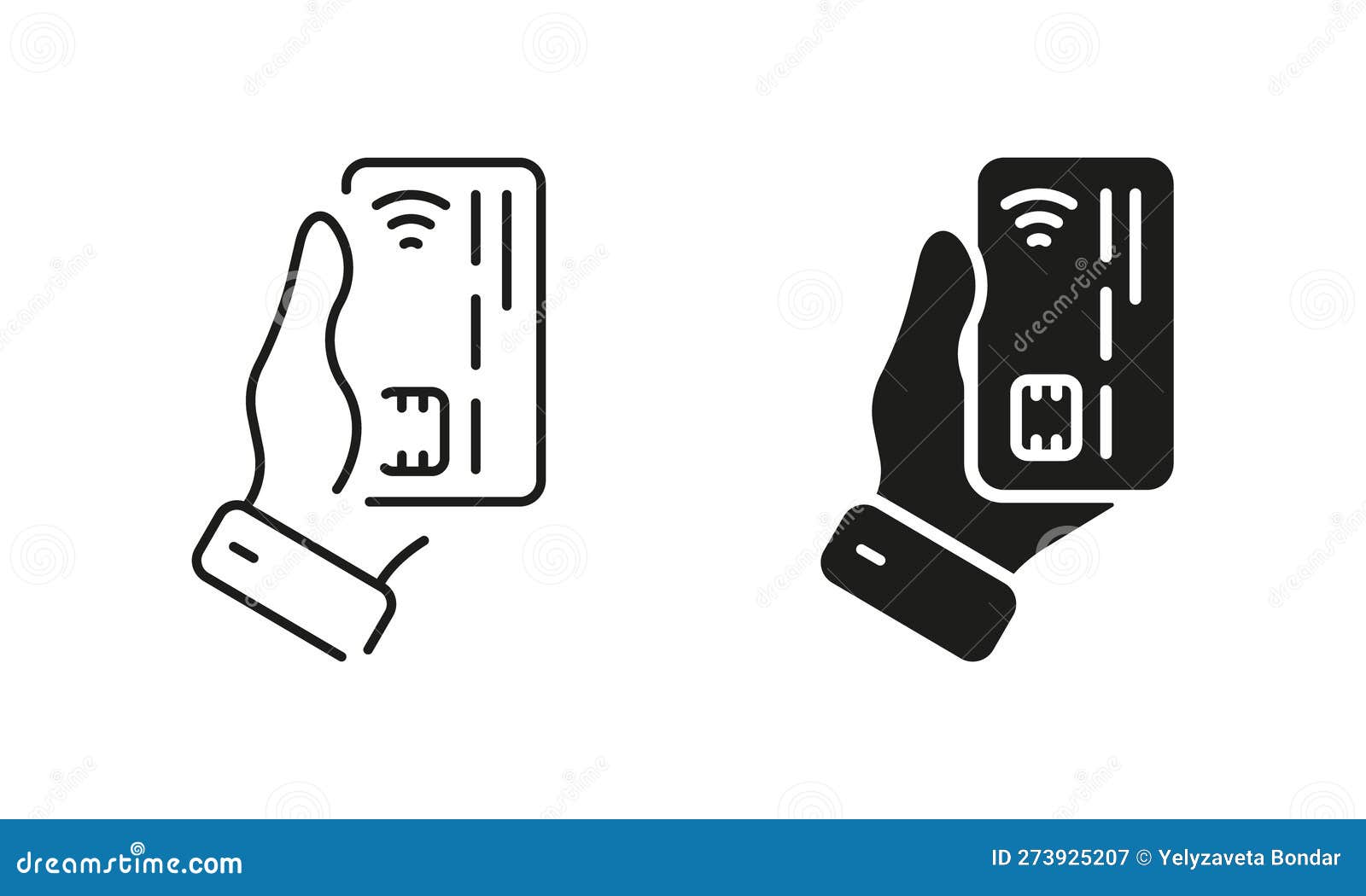 Hand Holds Credit Card Line and Silhouette Icon Set. Debit Card ... Hand Holds Credit Card Line and Silhouette Icon Set. Debit Card ...