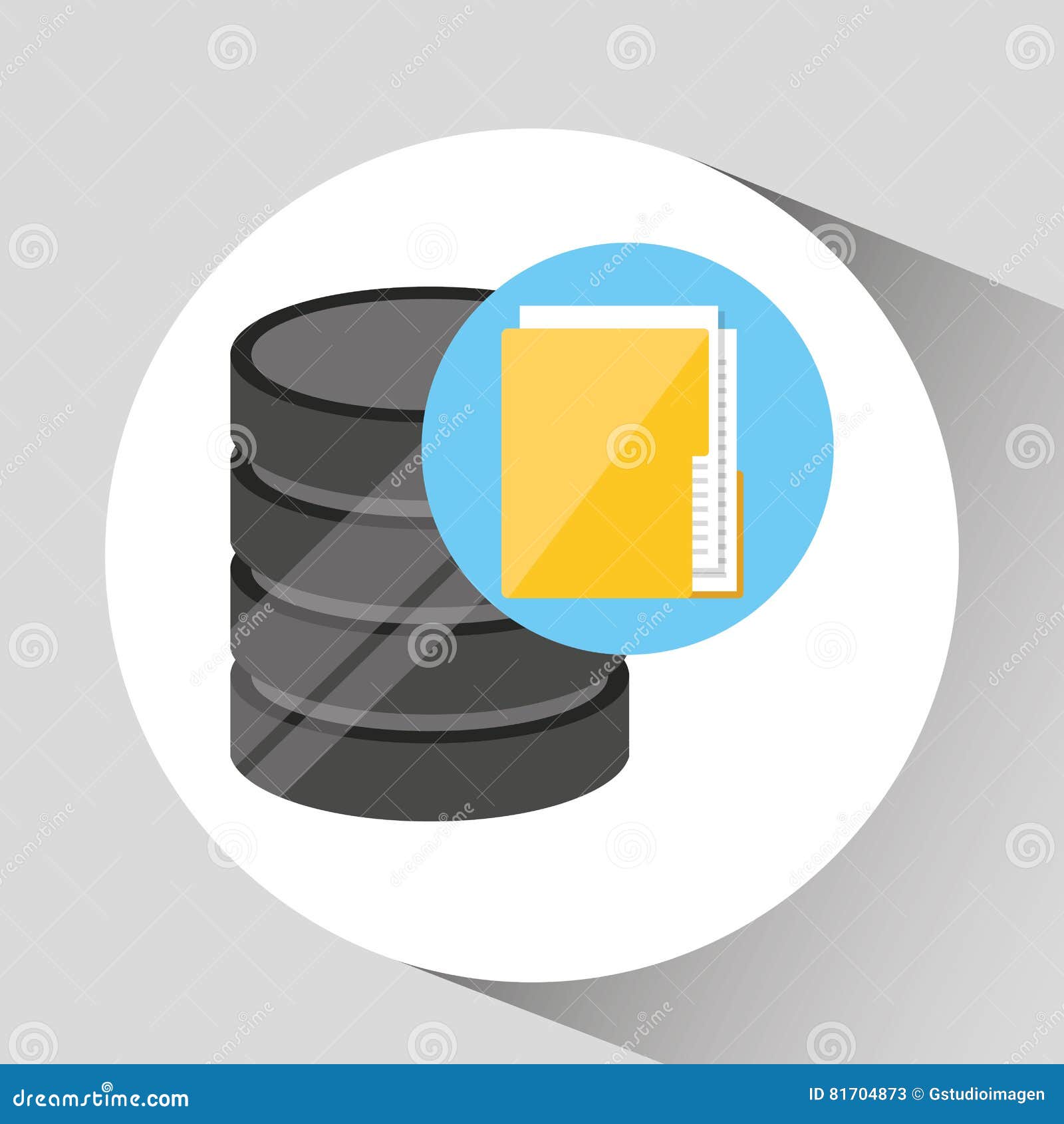 Hand Holds Data File Folder Icon Stock Vector - Illustration of finger ...