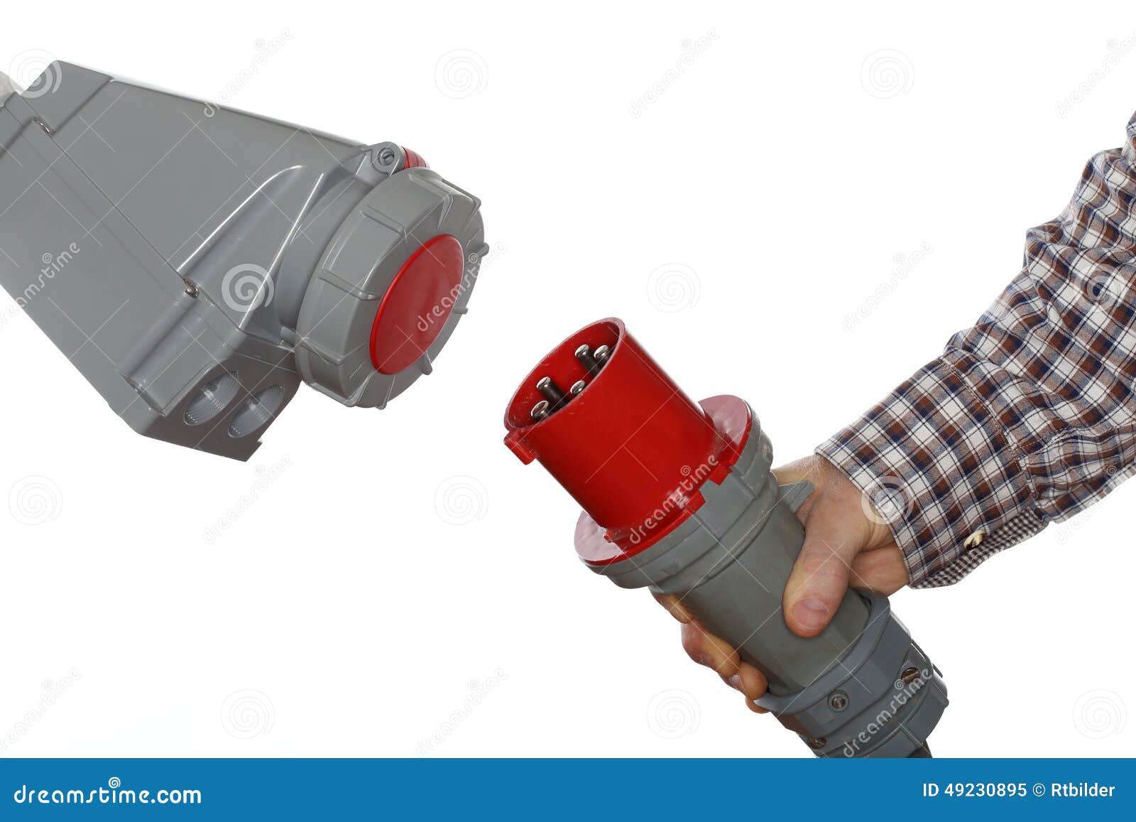Hand holds electrical plug stock image. Image of electric - 49230895