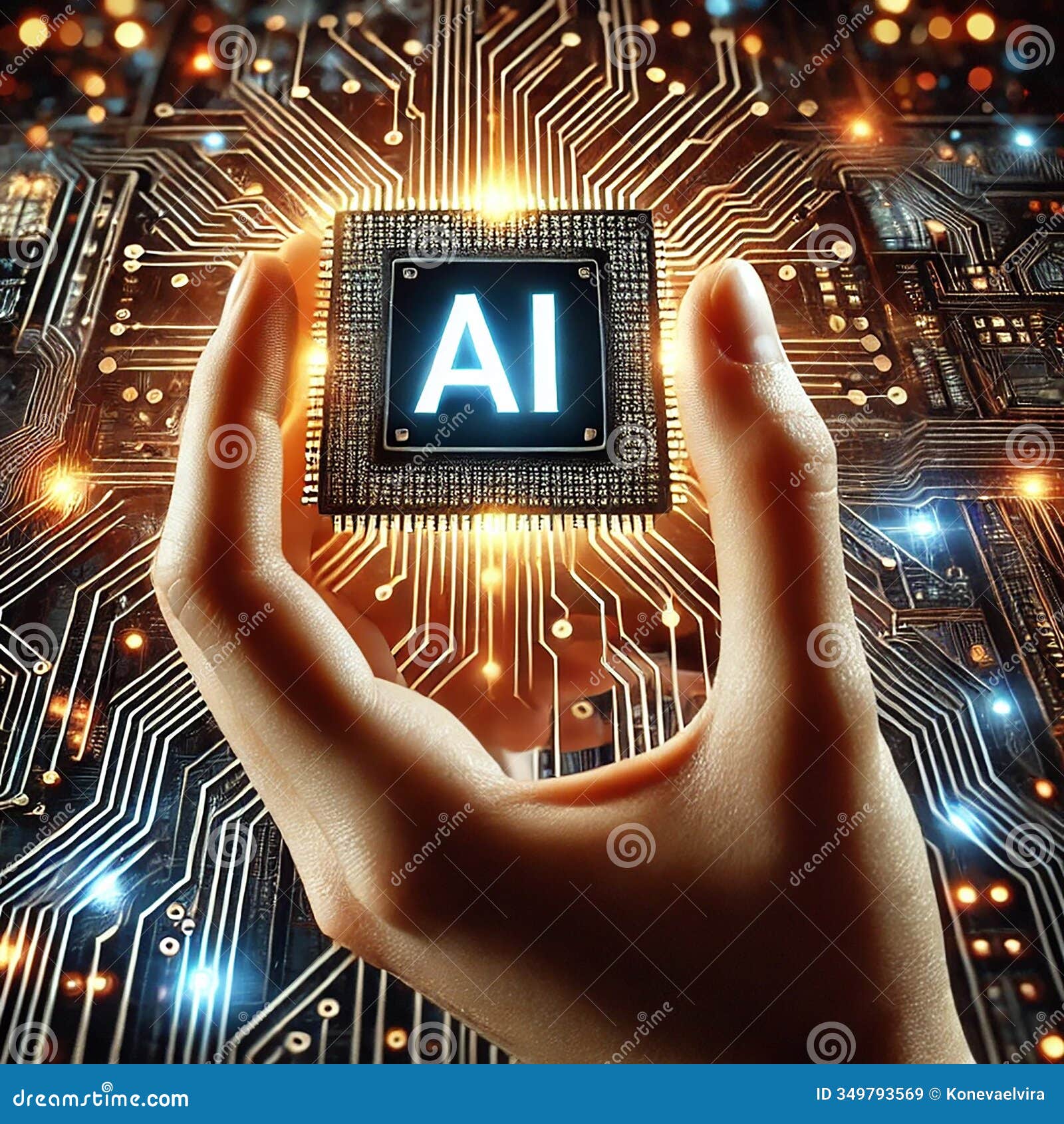 Human Control Concept. Wooden Puppet Doll On The Clothesline On A Gray ...