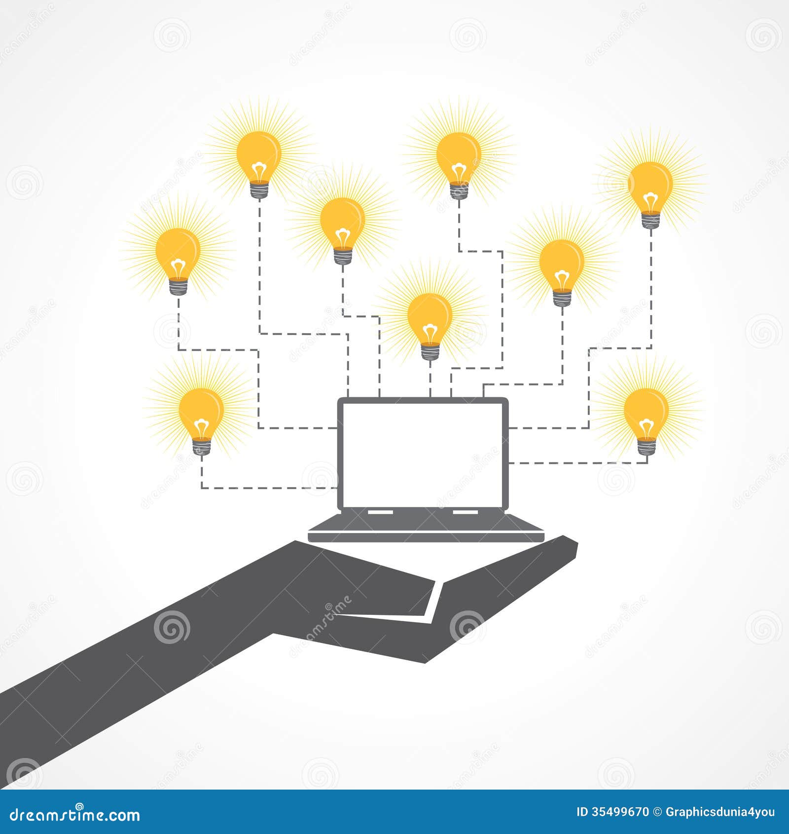 Hand Holds Innovative Technology Concept Stock Vector - Illustration of ...